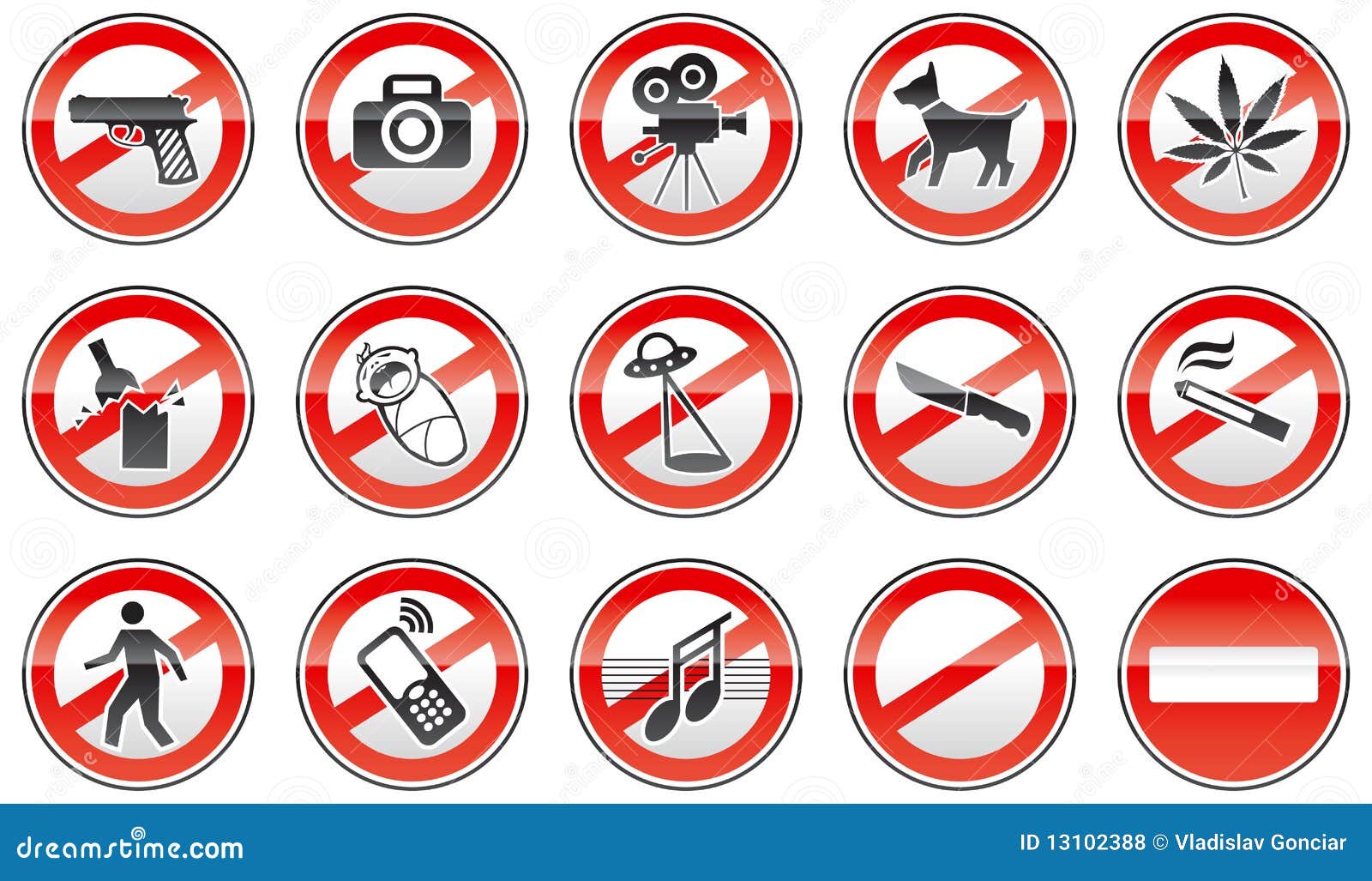 Signes interdits illustration de vecteur. Illustration du graphisme ...