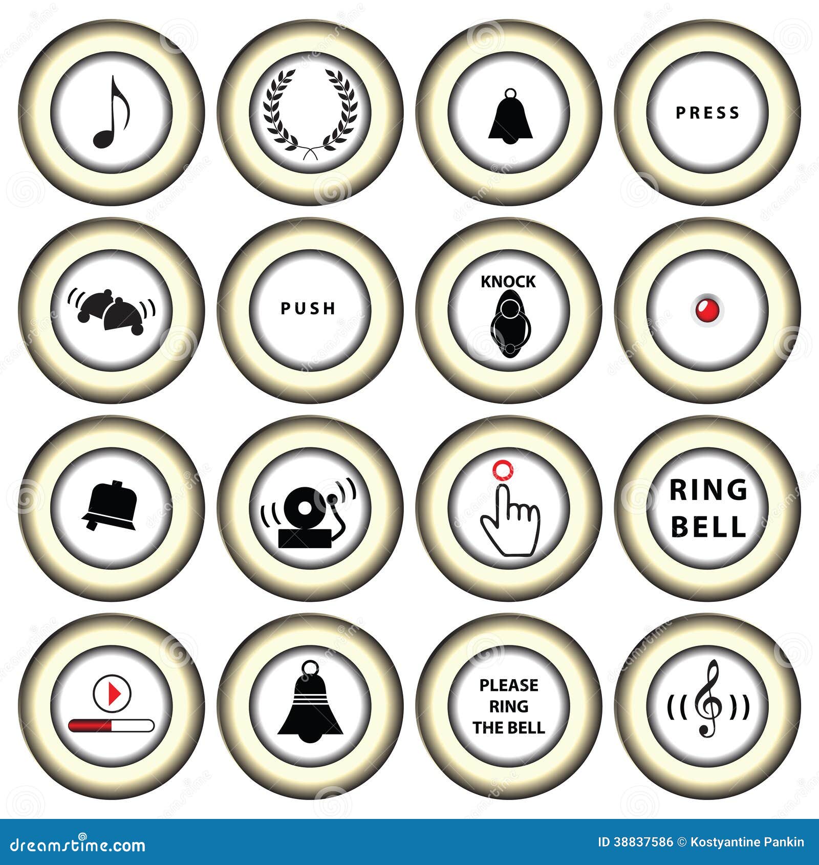 Signes pour des sonnettes illustration de vecteur. Illustration du ...