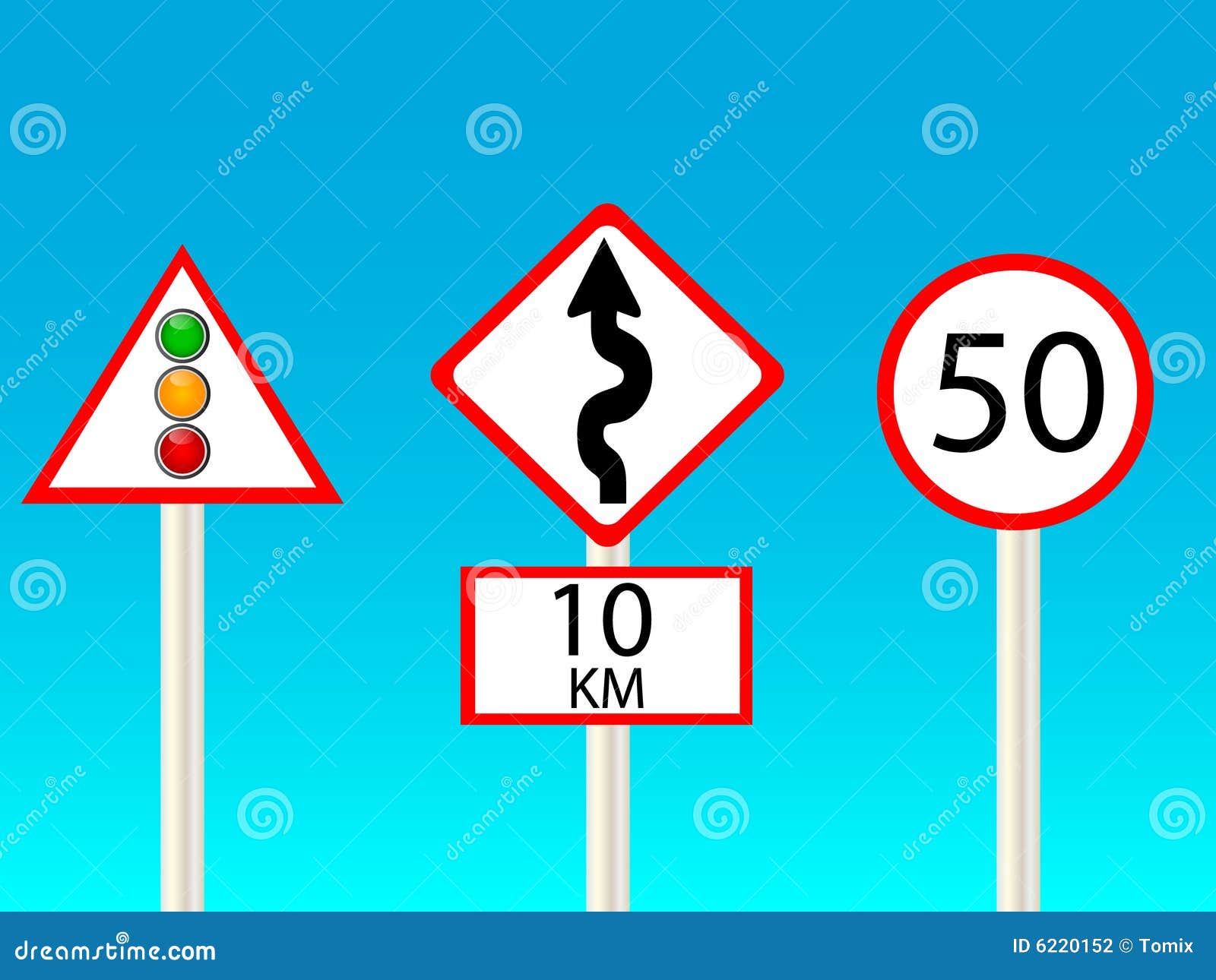 Signes pour la circulation illustration de vecteur. Illustration of ...