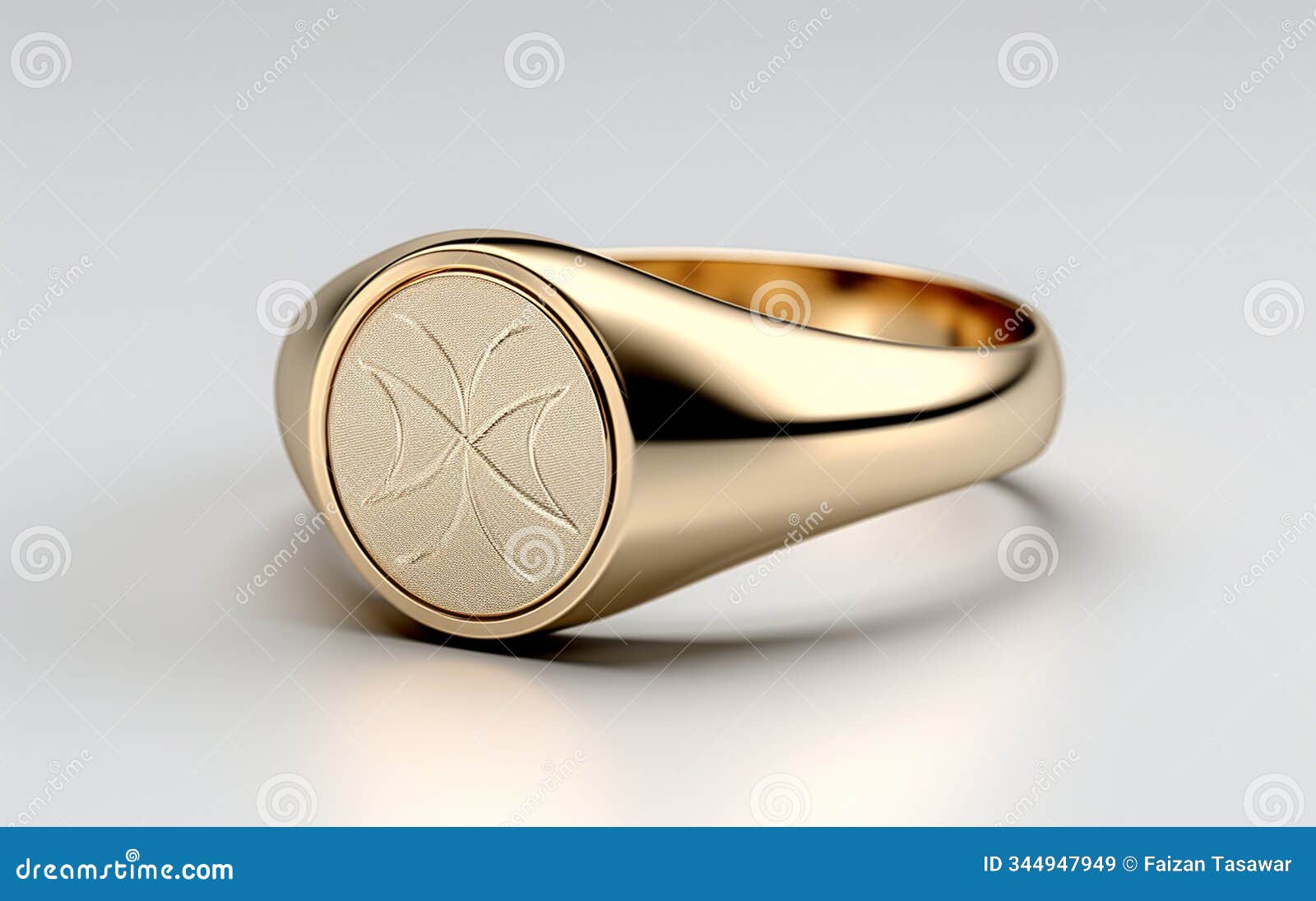 Signet Ring without Background Interference Stock Illustration ...