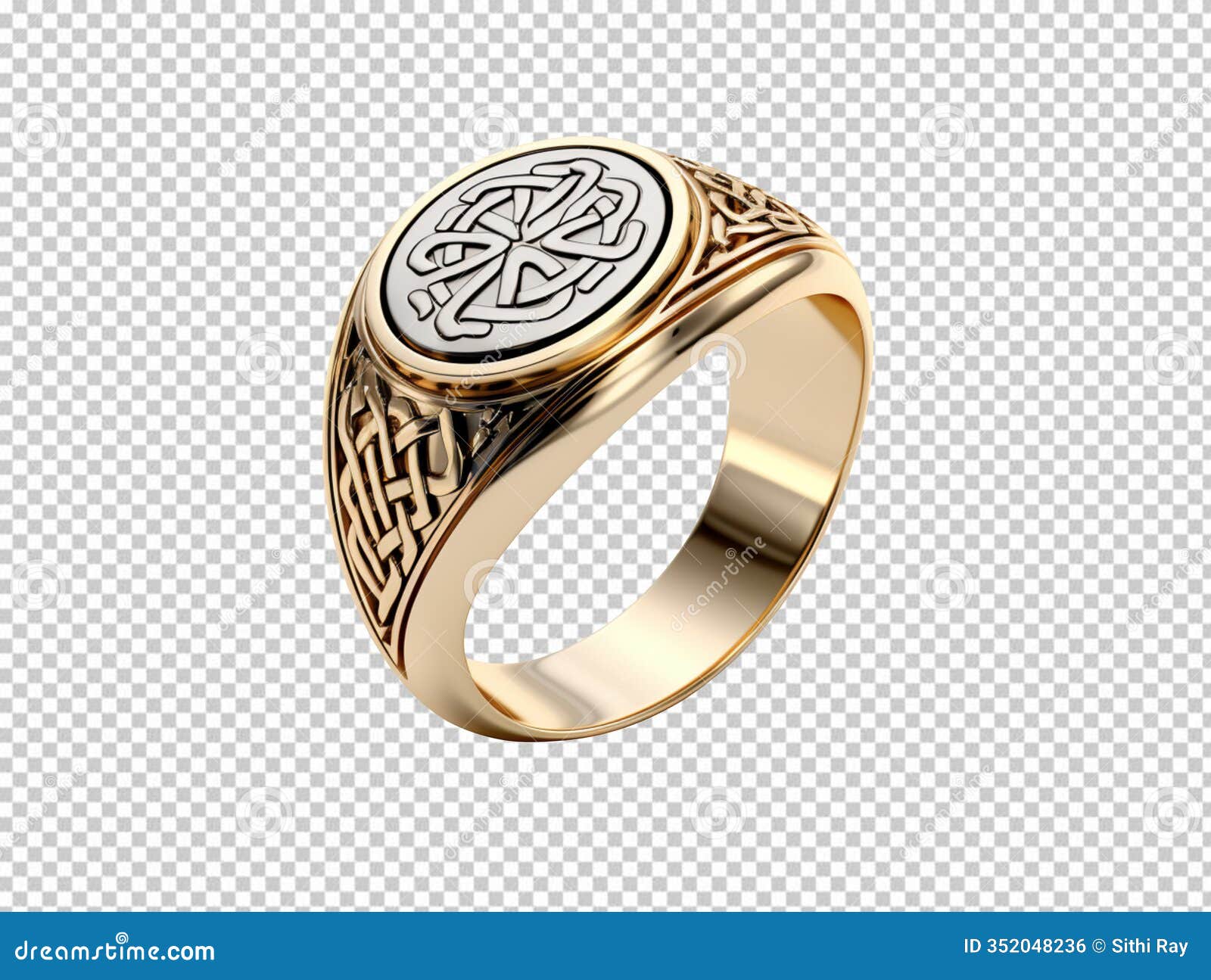 Signet Ring Jewellery Isolated on Transparent Background Stock ...