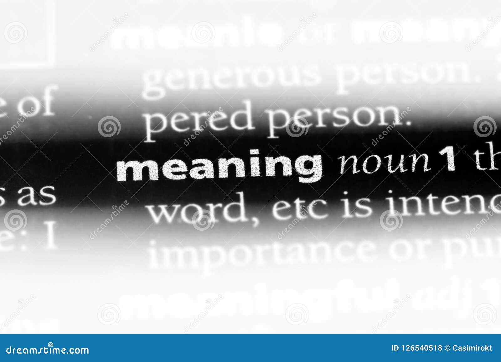 Significado foto de archivo. Imagen de diccionario, papel - 126540518
