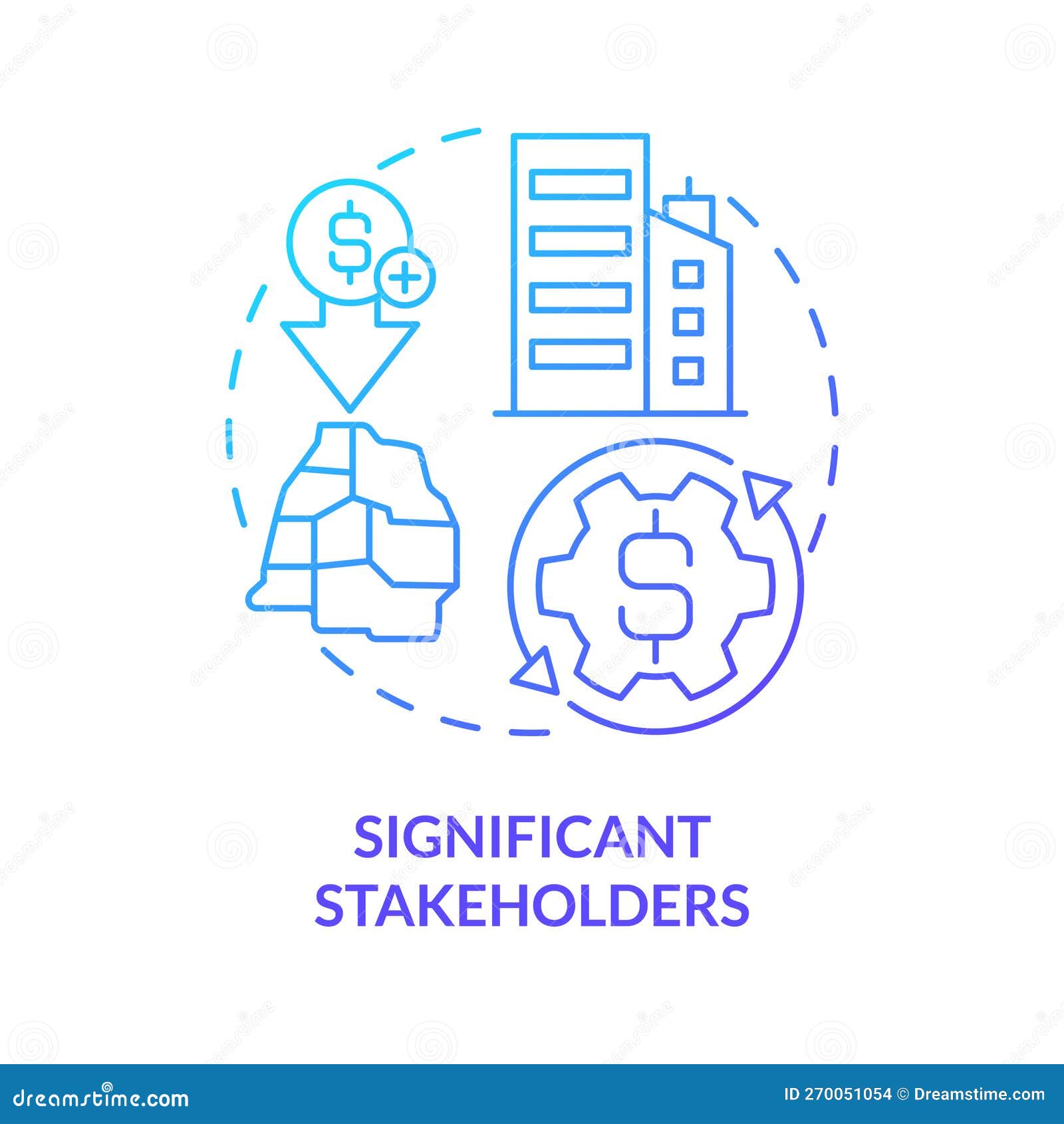 Significant Stakeholders Blue Gradient Concept Icon Stock Vector ...