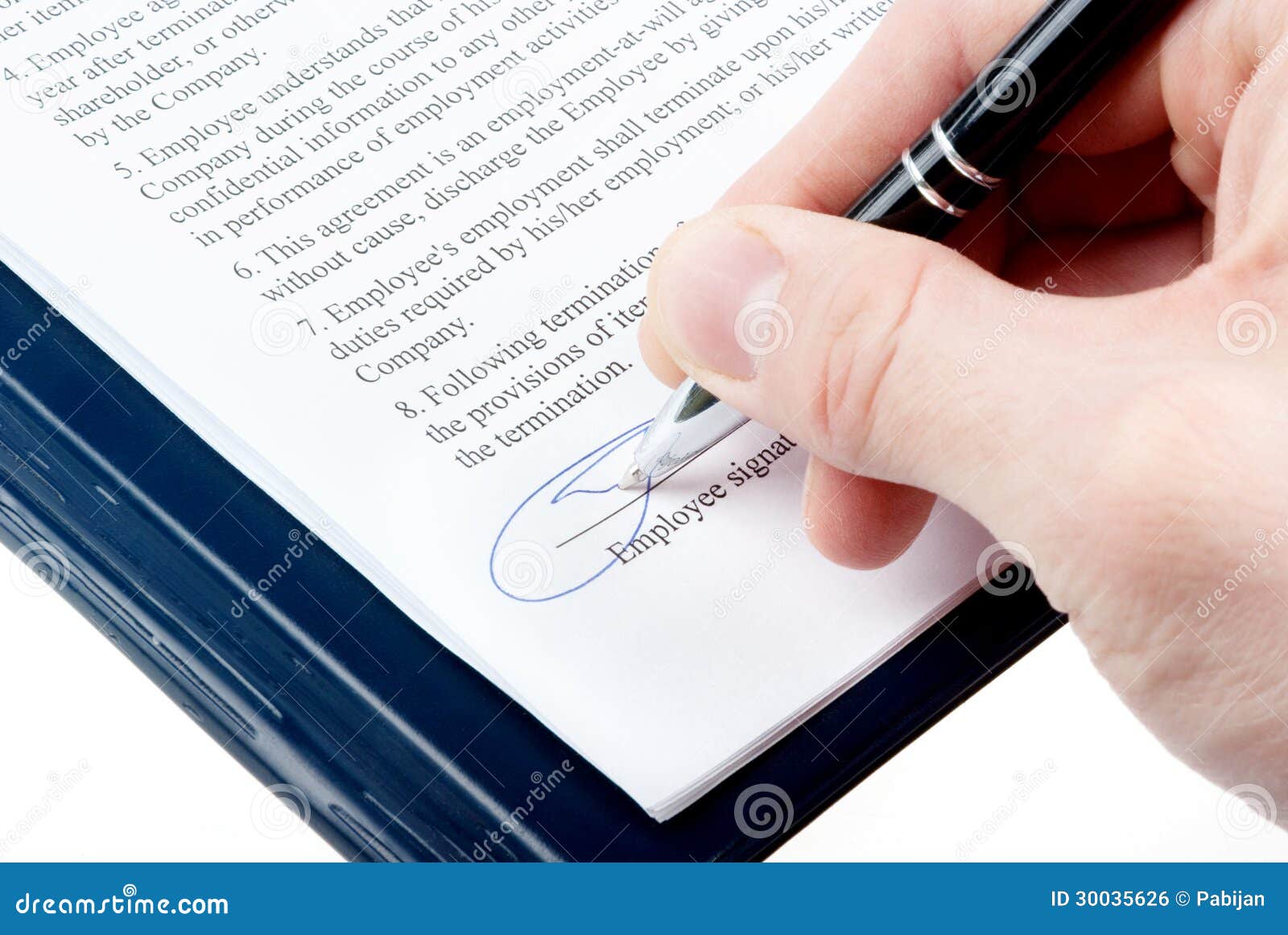 Signing an agreement stock photo. Image of signature - 30035626