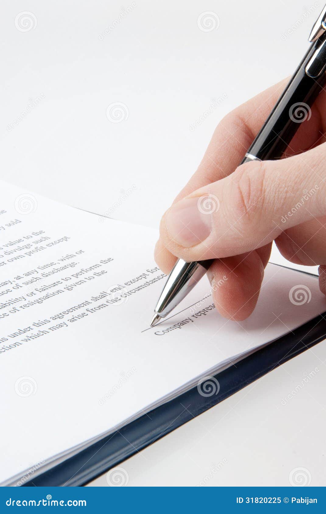 Signing an Agreement (contract) Stock Image - Image of deal, place ...
