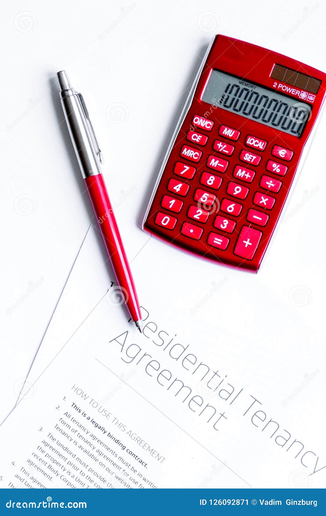 Signing of Agreement Top View on White Background Stock Image - Image ...