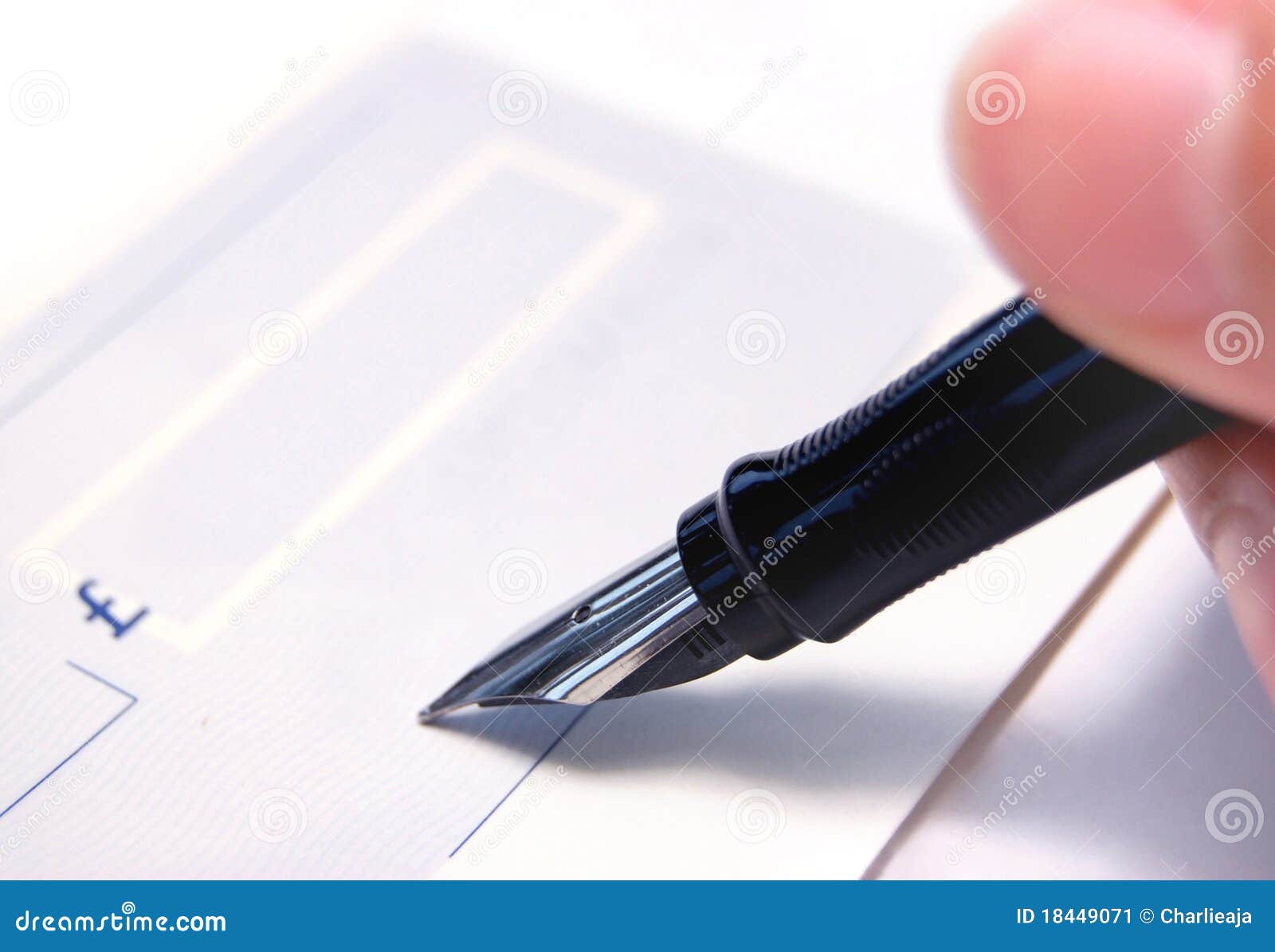 Signing a cheque stock image. Image of cash, cheque, signing - 18449071