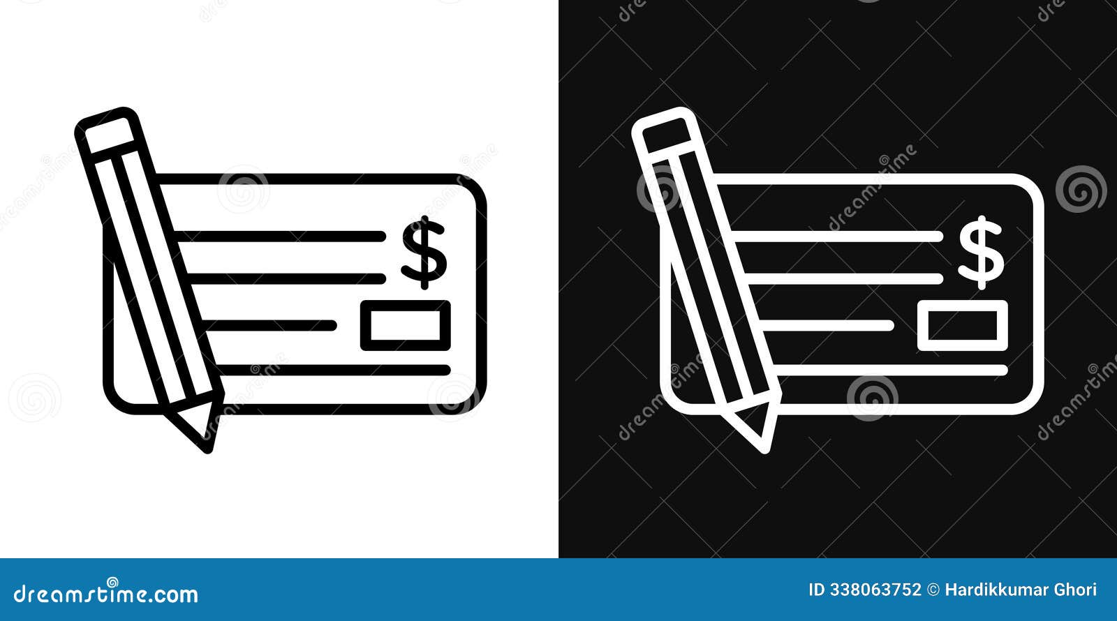 Signing Cheque Icon Cartoon Vector | CartoonDealer.com #341277831
