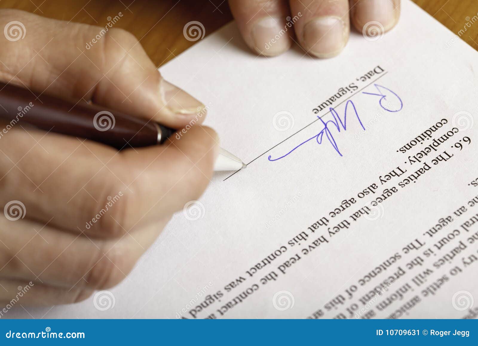 Signing of contract stock image. Image of document, characters - 10709631