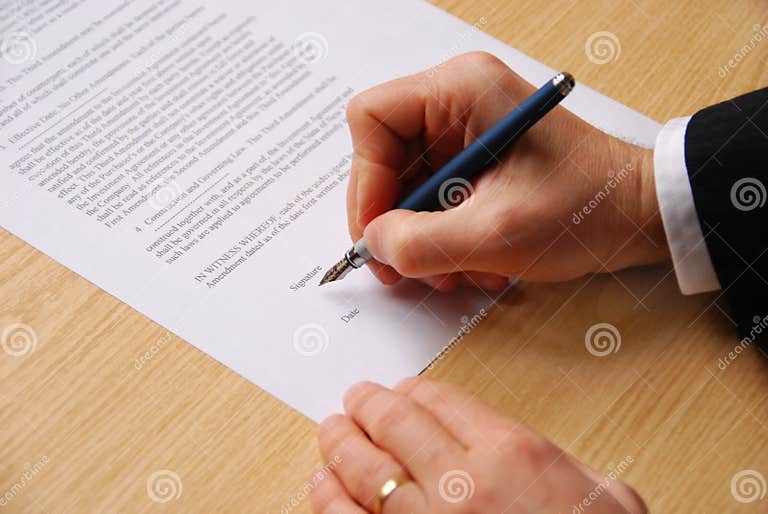 Signing contract stock image. Image of official, paper - 2053763
