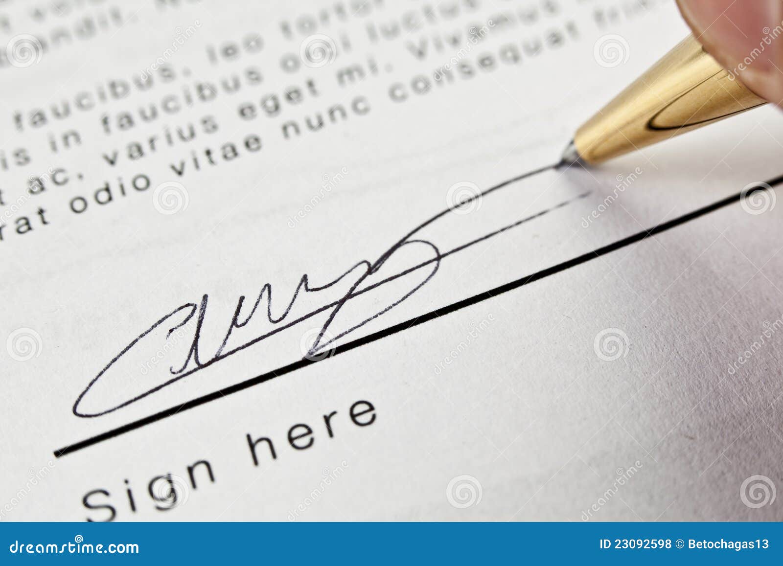 Signing Contract stock photo. Image of correspondence - 23092598