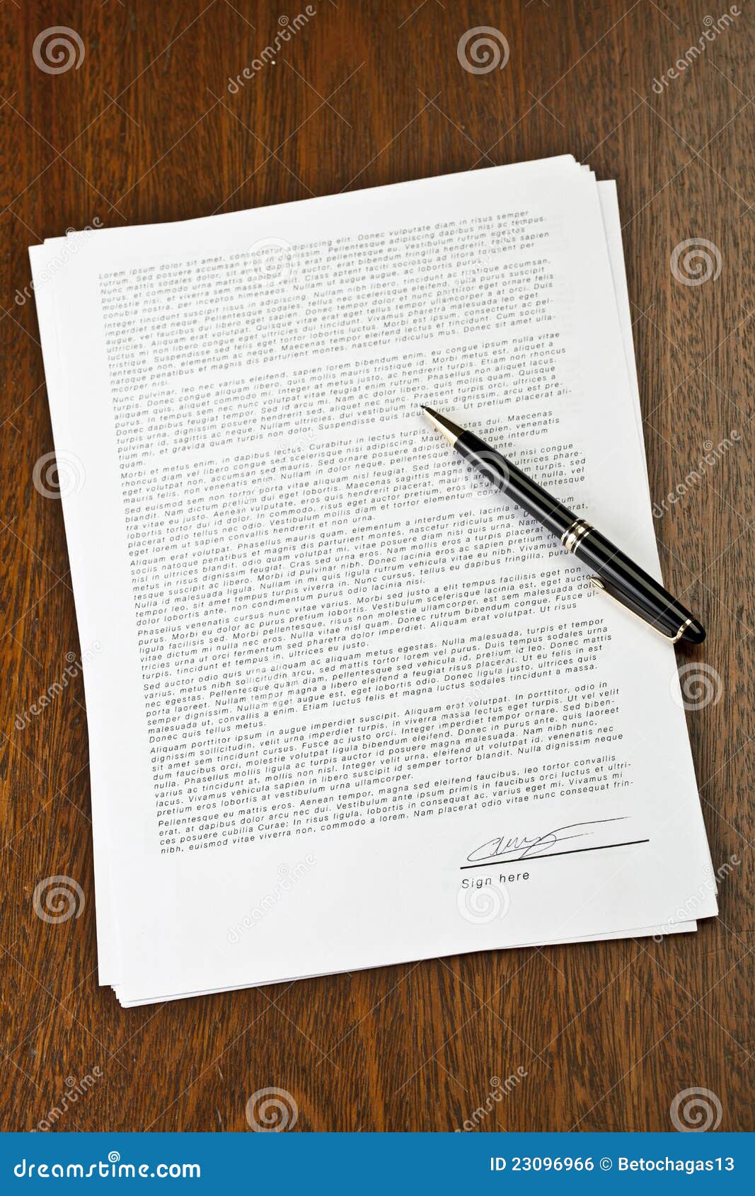 Signing a Contract stock photo. Image of business, signature - 23096966