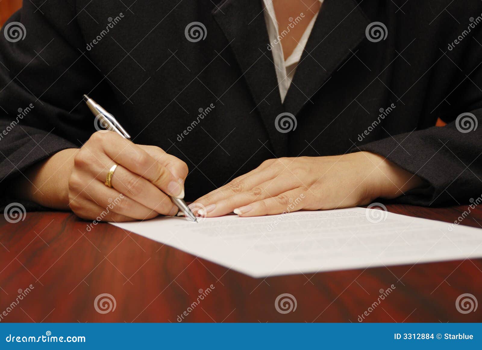 Signing contract stock photo. Image of female, people - 3312884