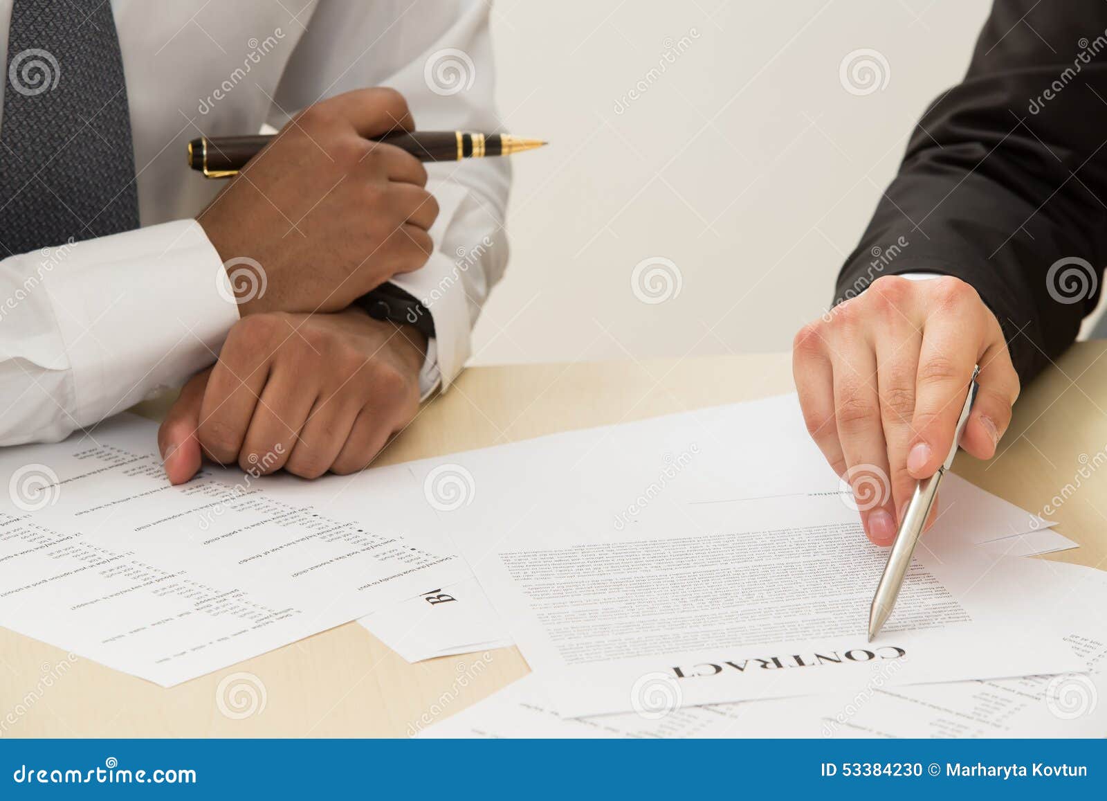 Signing a contract. stock photo. Image of associate, ballpoint - 53384230