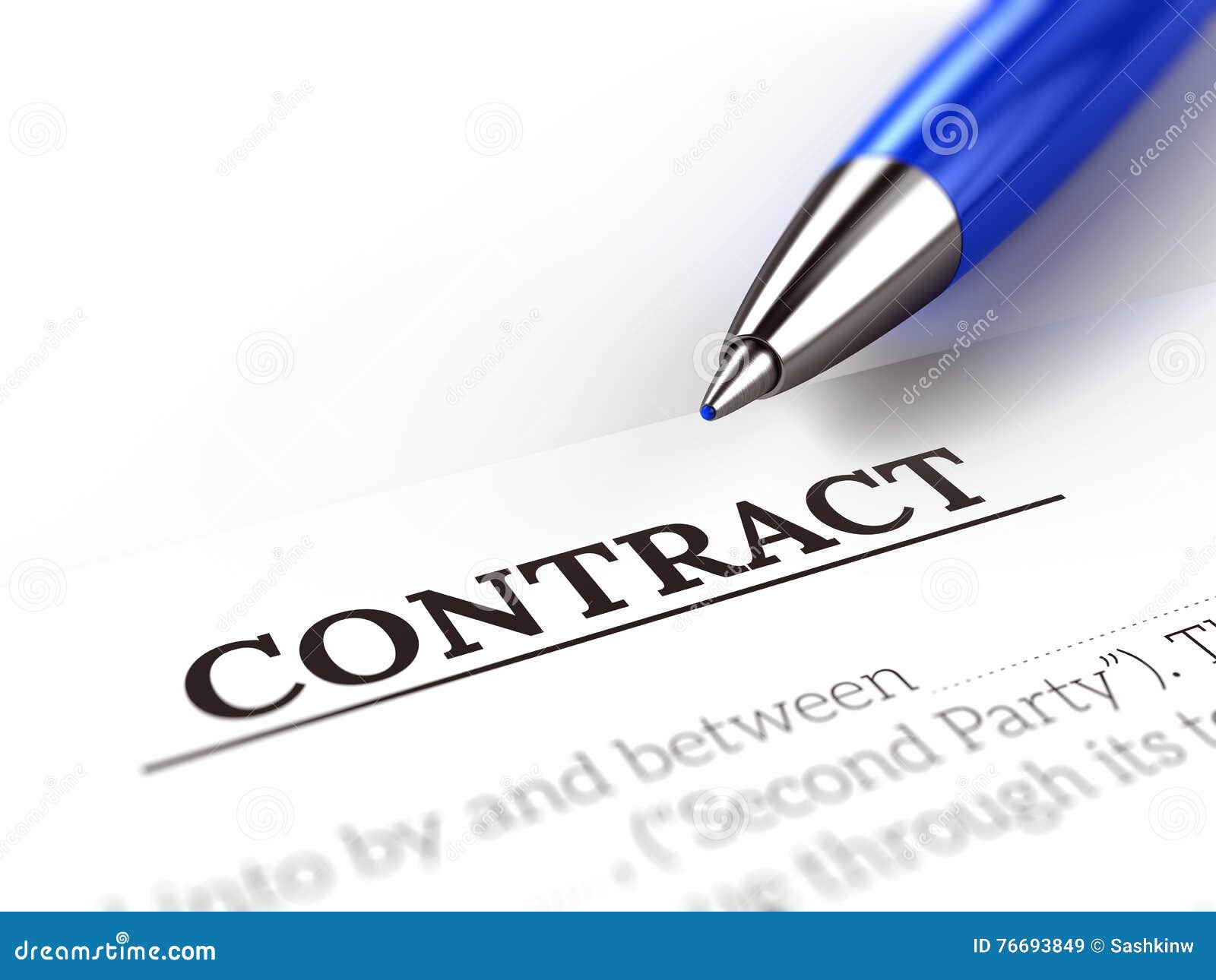 Signing a Contract Concept - Blue Pen and Contract Paper Stock ... Signing a Contract Concept - Blue Pen and Contract Paper Stock ...