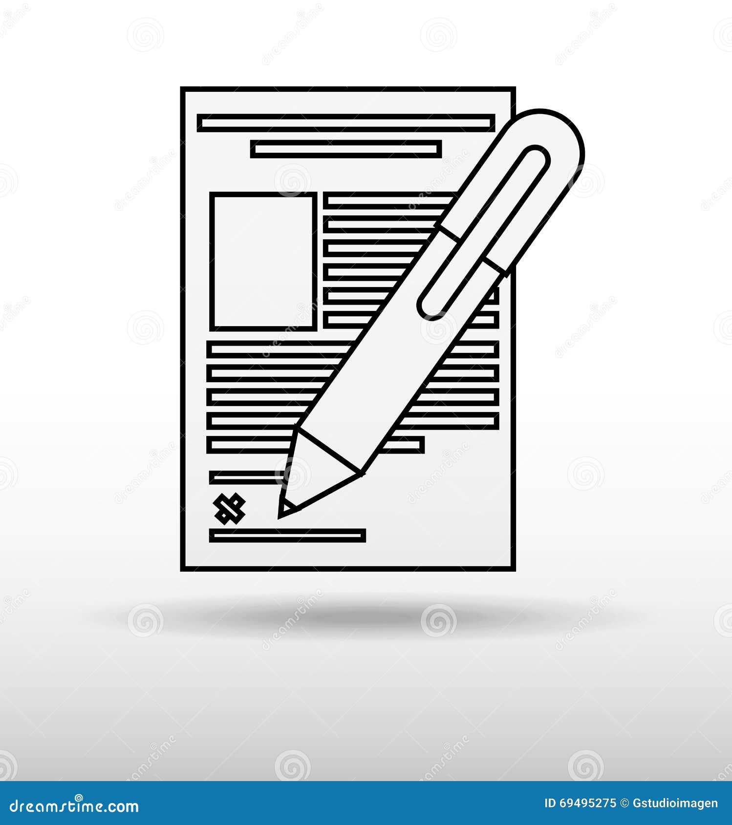 Signing contract design stock illustration. Illustration of isolated ...
