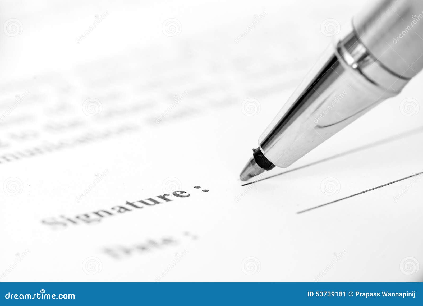 Signing contract form stock image. Image of legal, professional - 53739181
