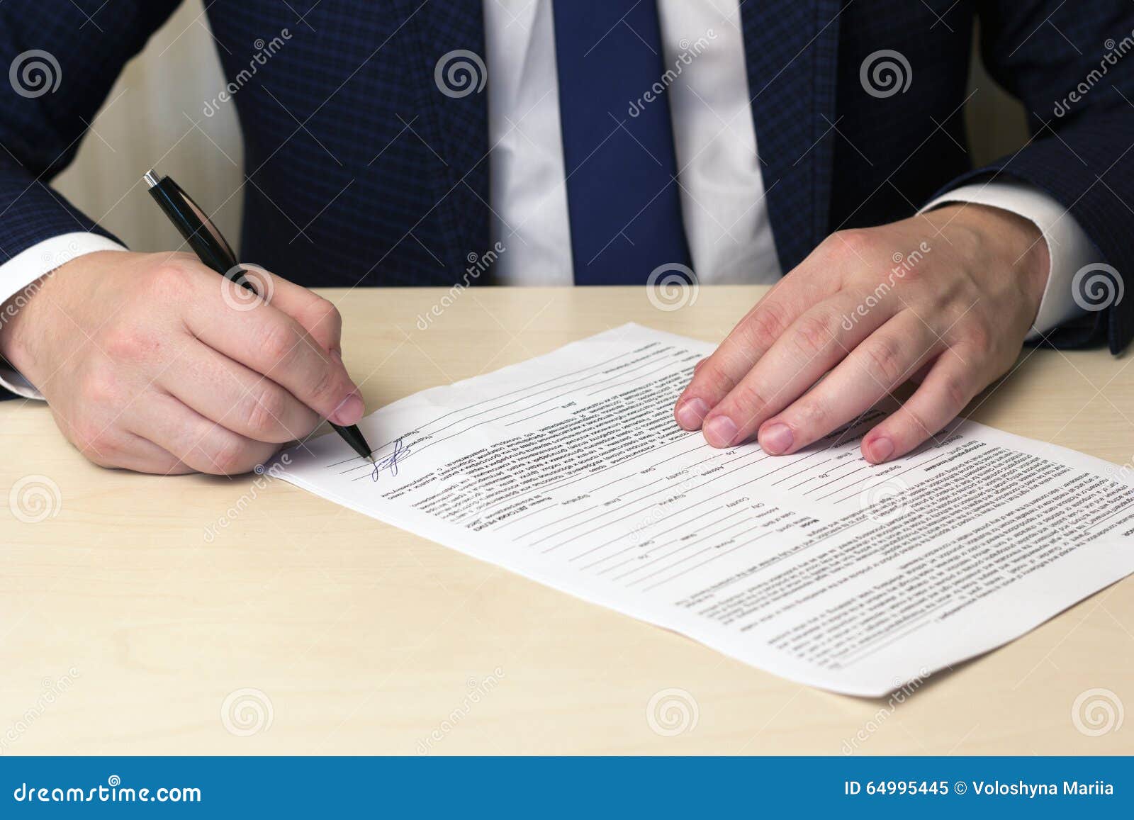 Signing a contract man stock image. Image of button, finance - 64995445