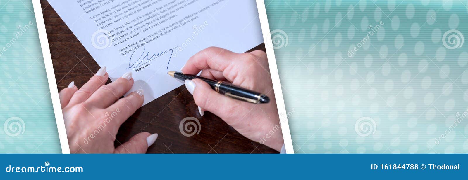 Signing of a Contract; Panoramic Banner Stock Photo - Image of banner ...