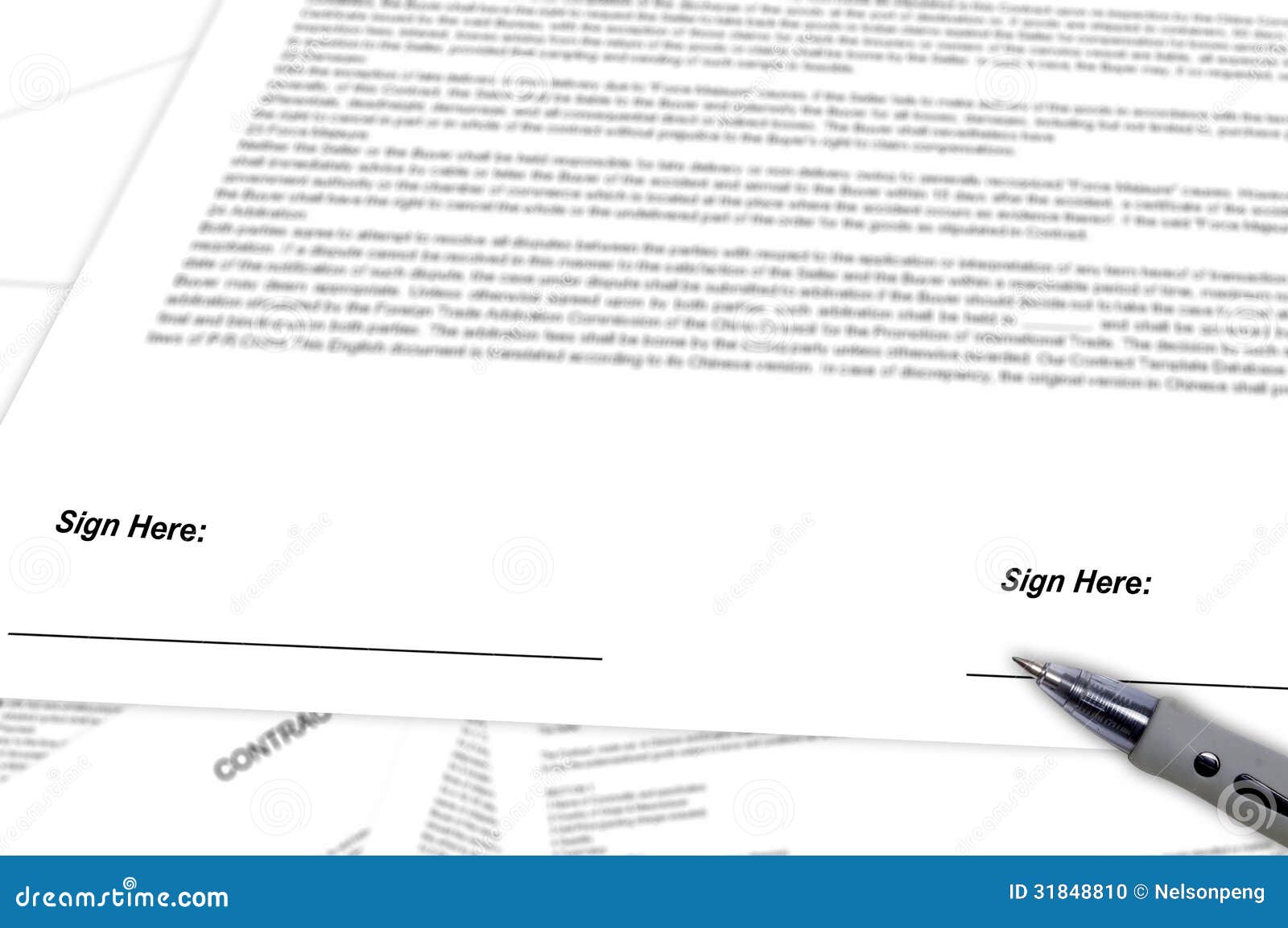 Signing contract stock photo. Image of contract, business - 31848810
