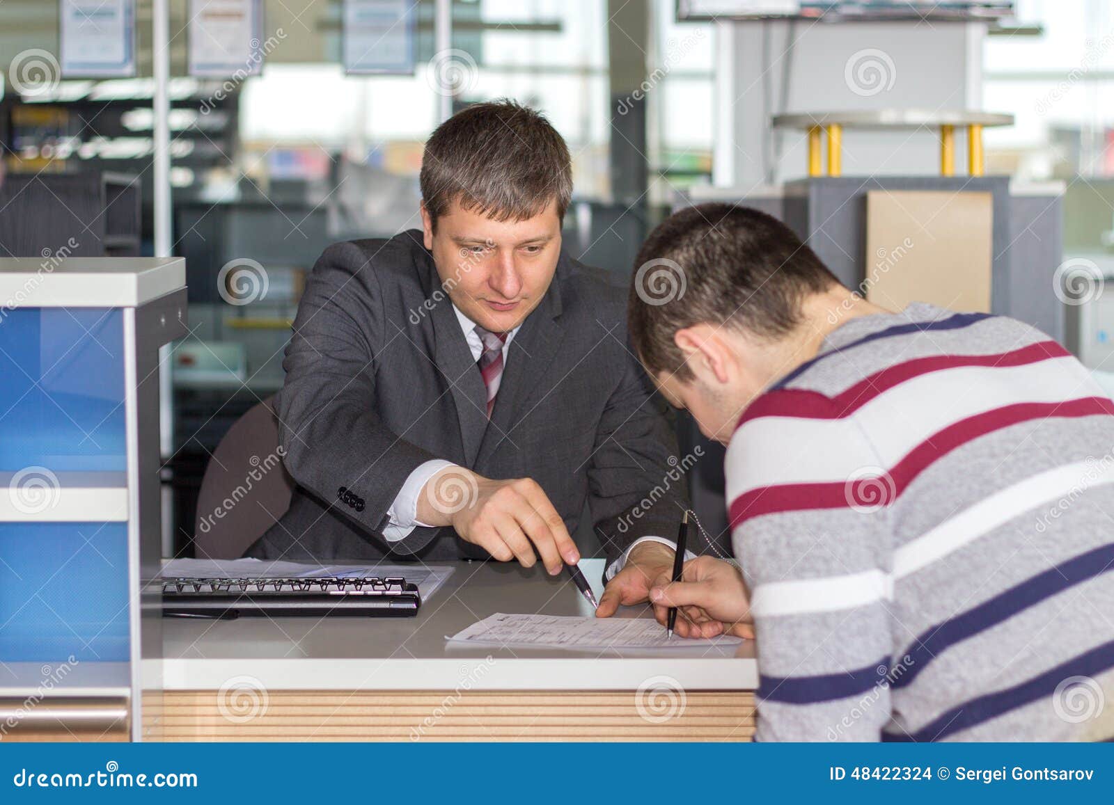 Signing a contract stock photo. Image of document, finance - 48422324