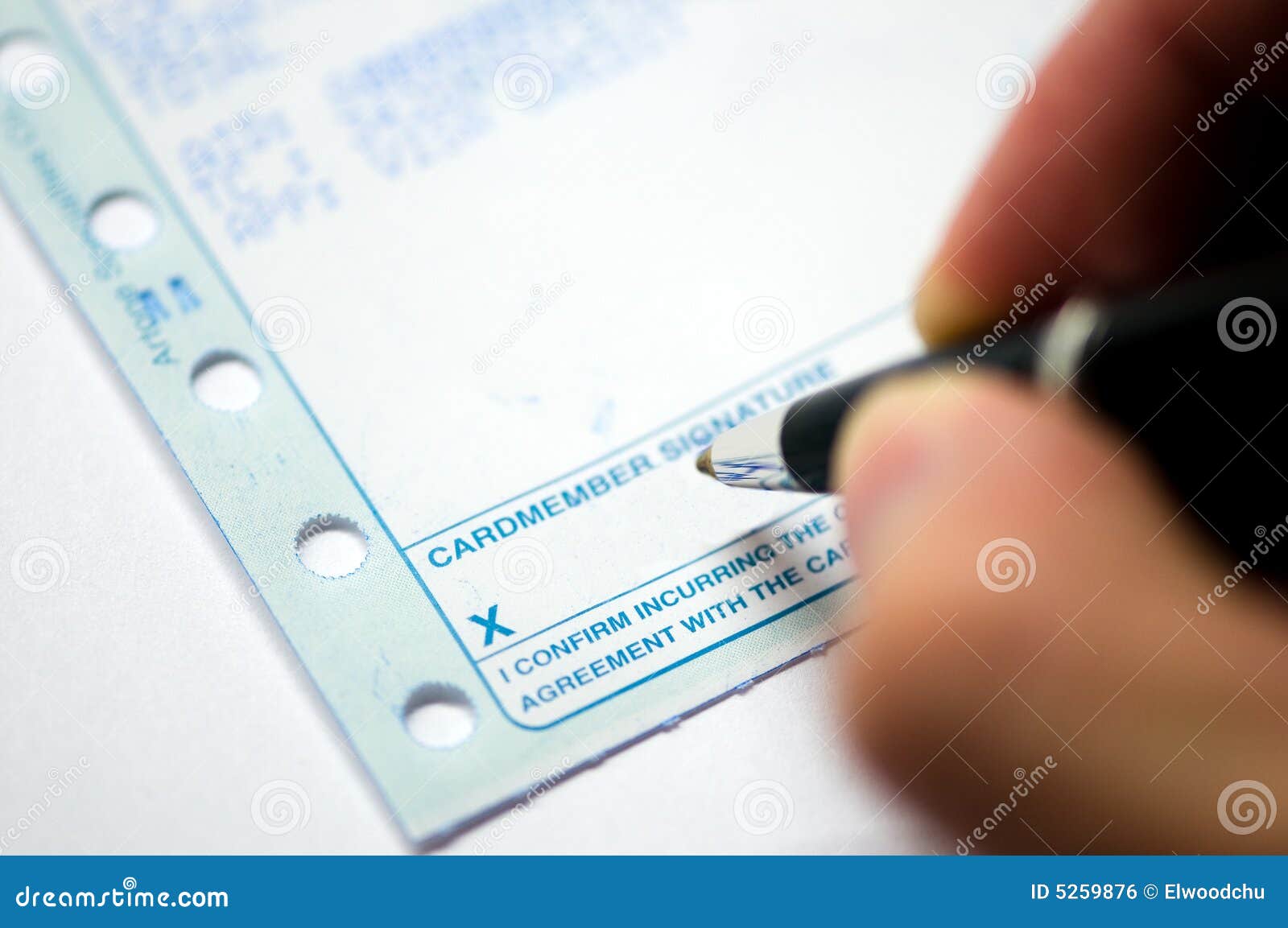Signing Credit Card Slip stock photo. Image of bill, object - 5259876