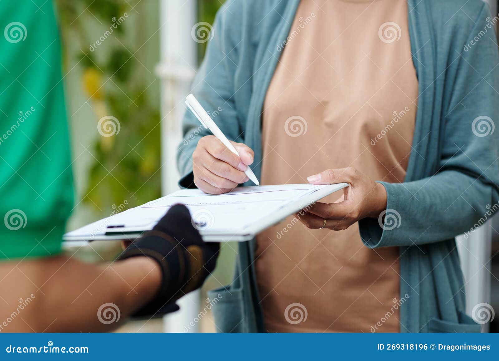 Signing Delivery Documents stock photo. Image of form - 269318196