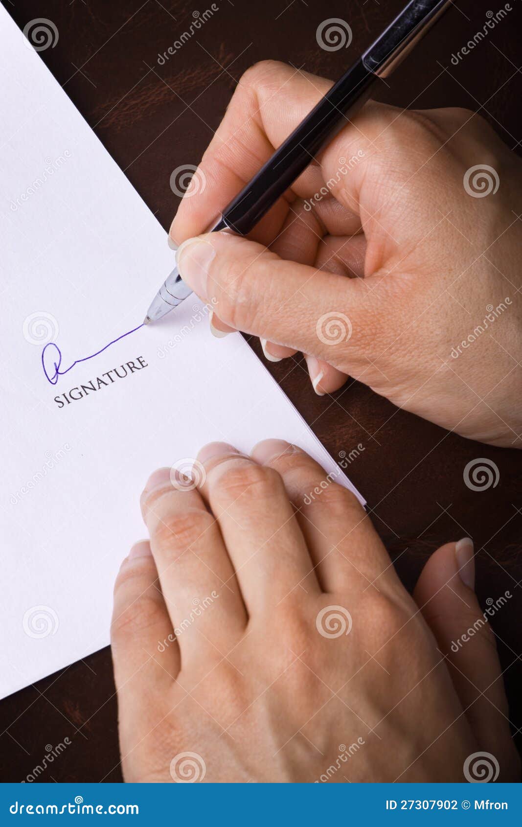 Signing a document stock photo. Image of closeup, desk - 27307902