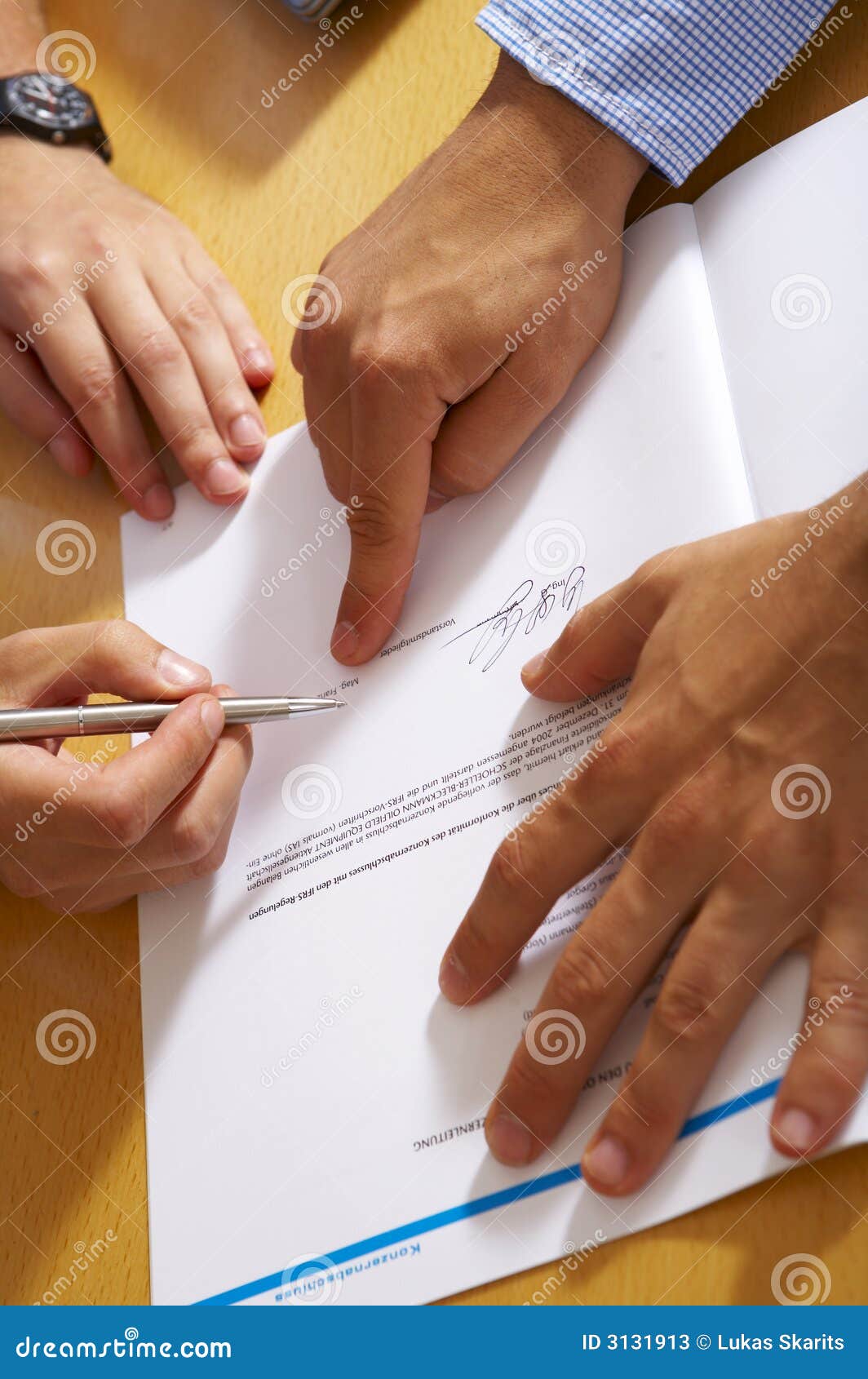 Signing a document stock image. Image of young, business - 3131913