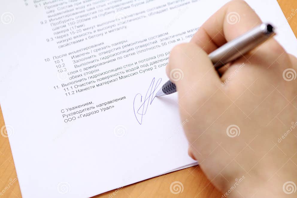 Signing document stock image. Image of business, legal - 5248429