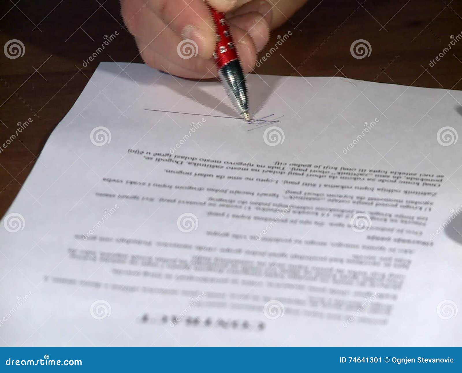 Signing document stock video. Video of cooperation, ambitious - 74641301