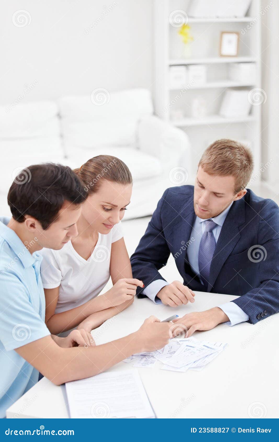 Signing of documents stock image. Image of explaining - 23588827
