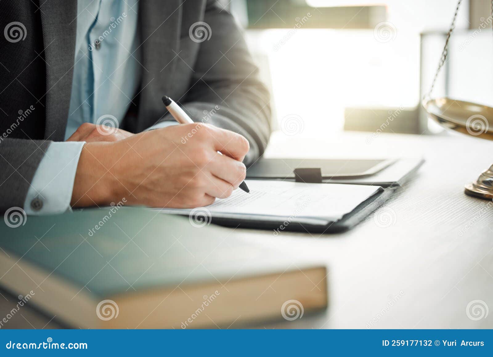 Signing on the Dotted Line. a Businessman Signing Contracts. Stock ...