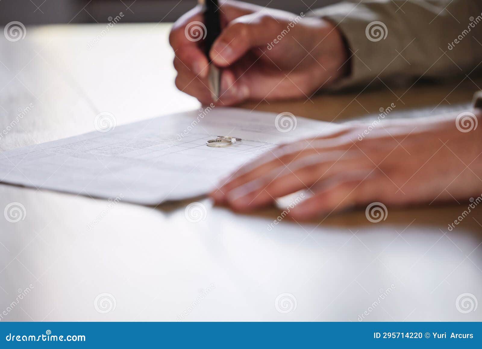 Signing on the Dotted Line of Heartbreak. a Man Signing Divorce Papers ...