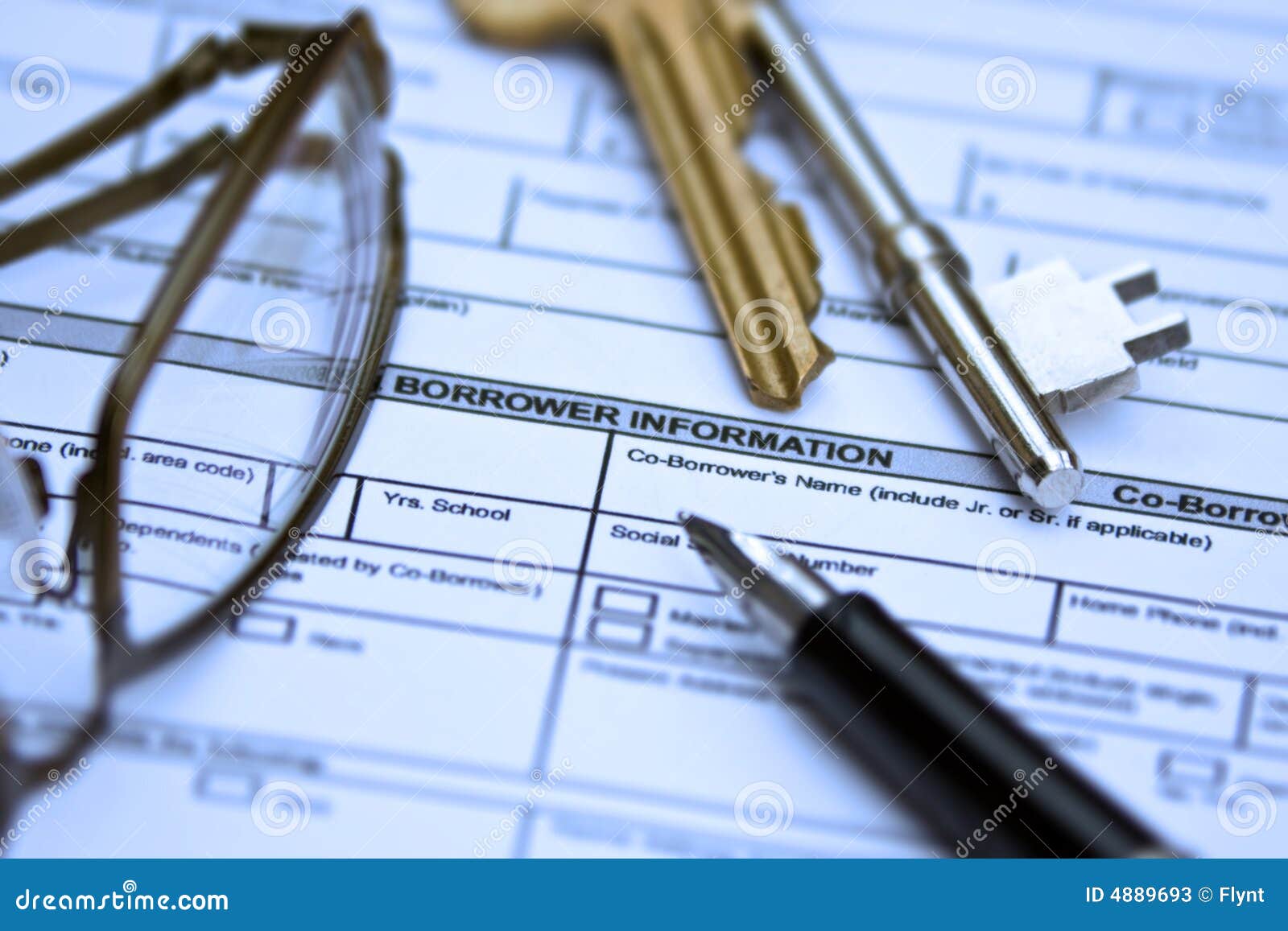 Signing a form stock image. Image of office, borrower - 4889693