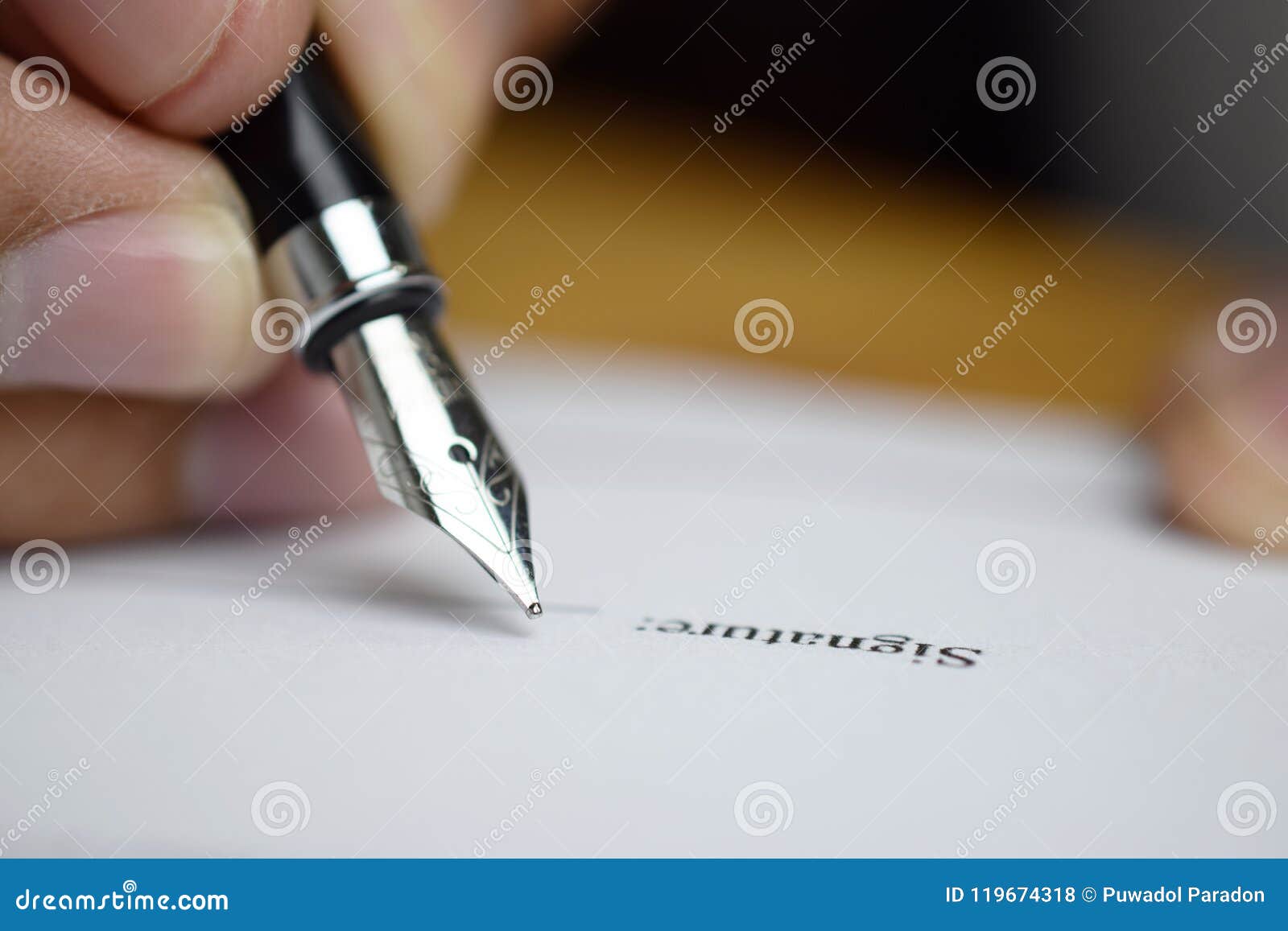 Signing a form stock photo. Image of form, caucasian - 119674318
