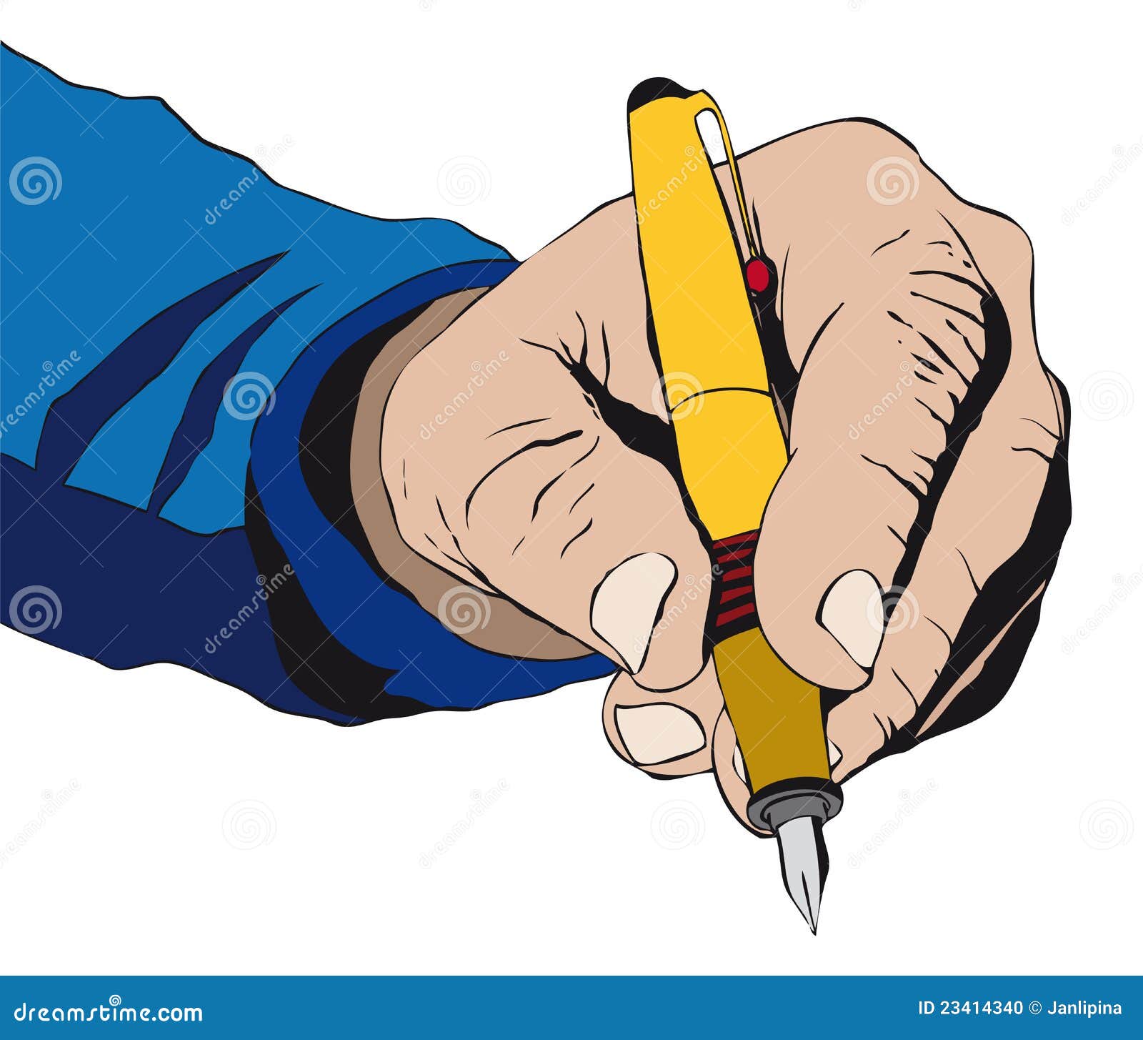 Signing hand stock vector. Illustration of close, background - 23414340