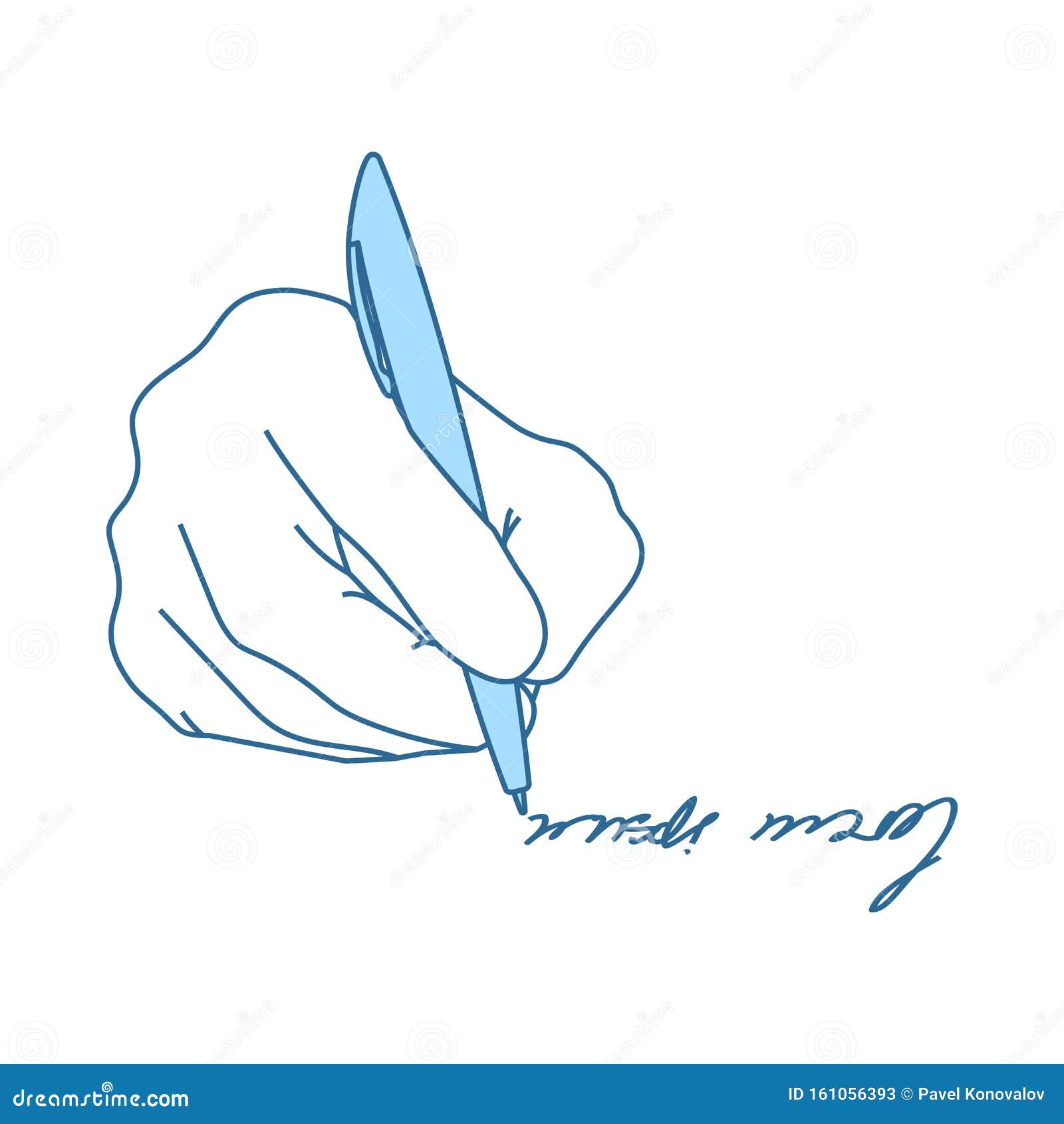 Signing Hand Icon stock vector. Illustration of contract - 161056393
