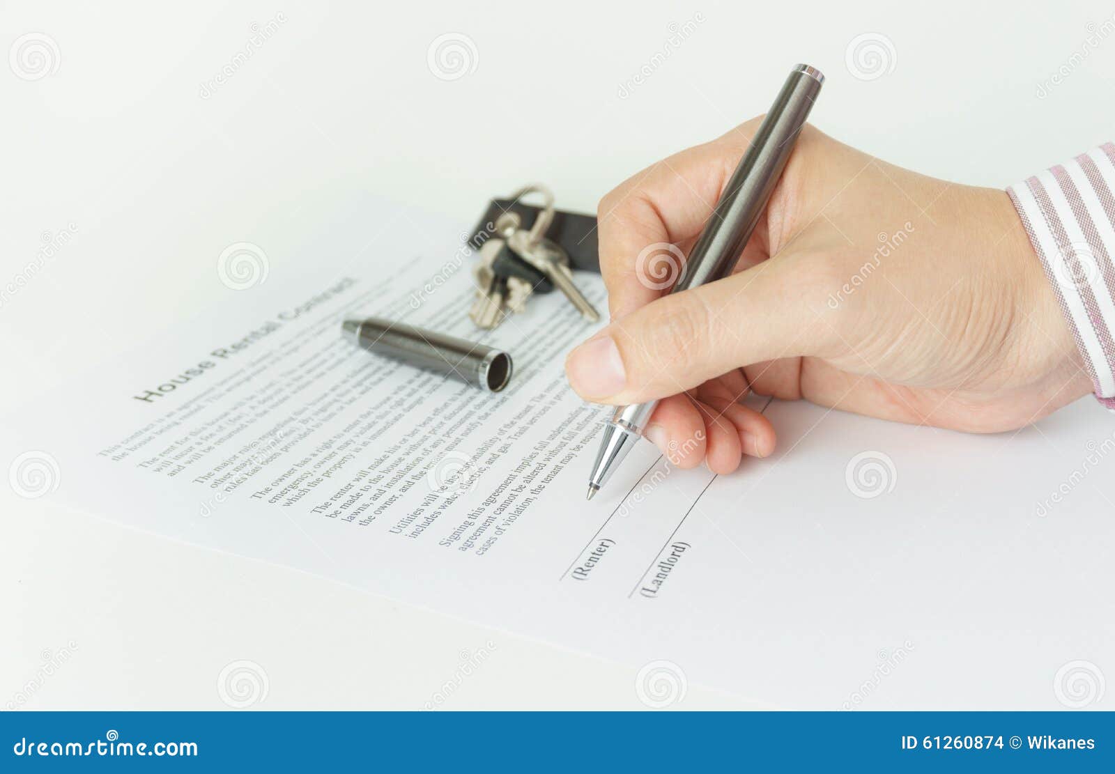 Signing a House Rental Contract Stock Photo - Image of renter, paper ...