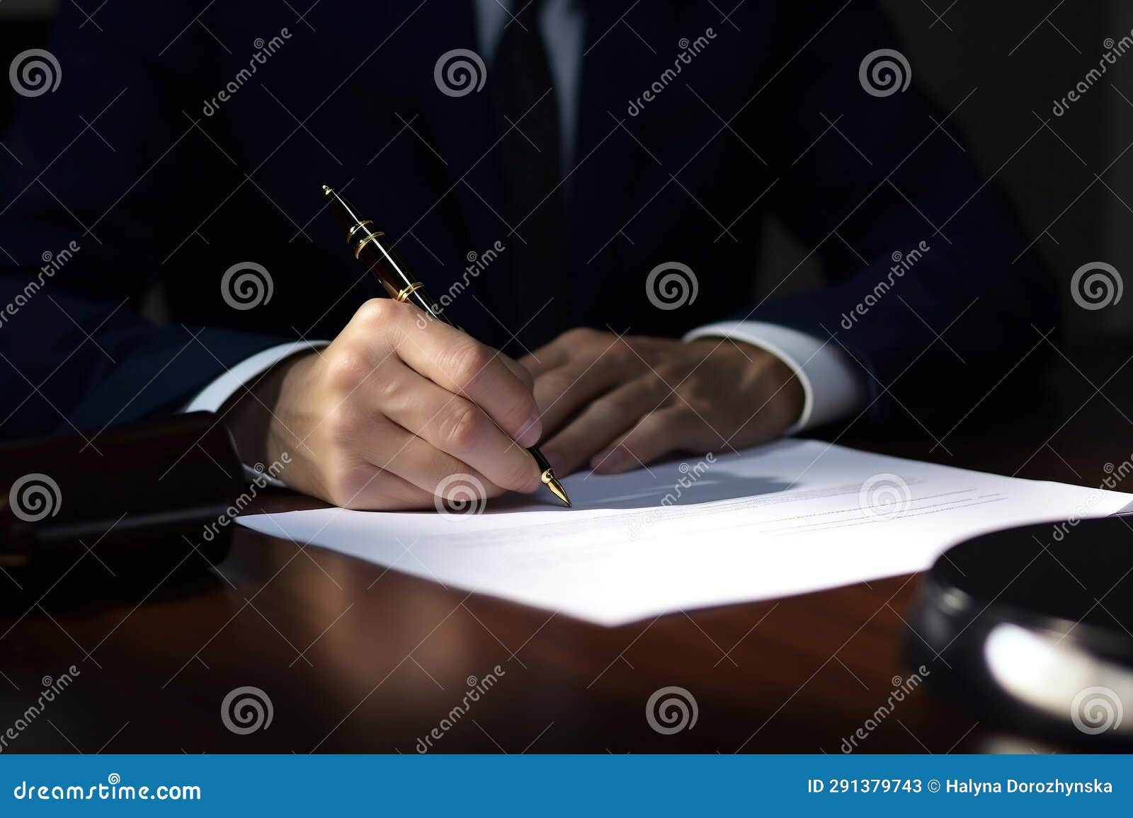Signing an Important Agreement Stock Illustration - Illustration of ...