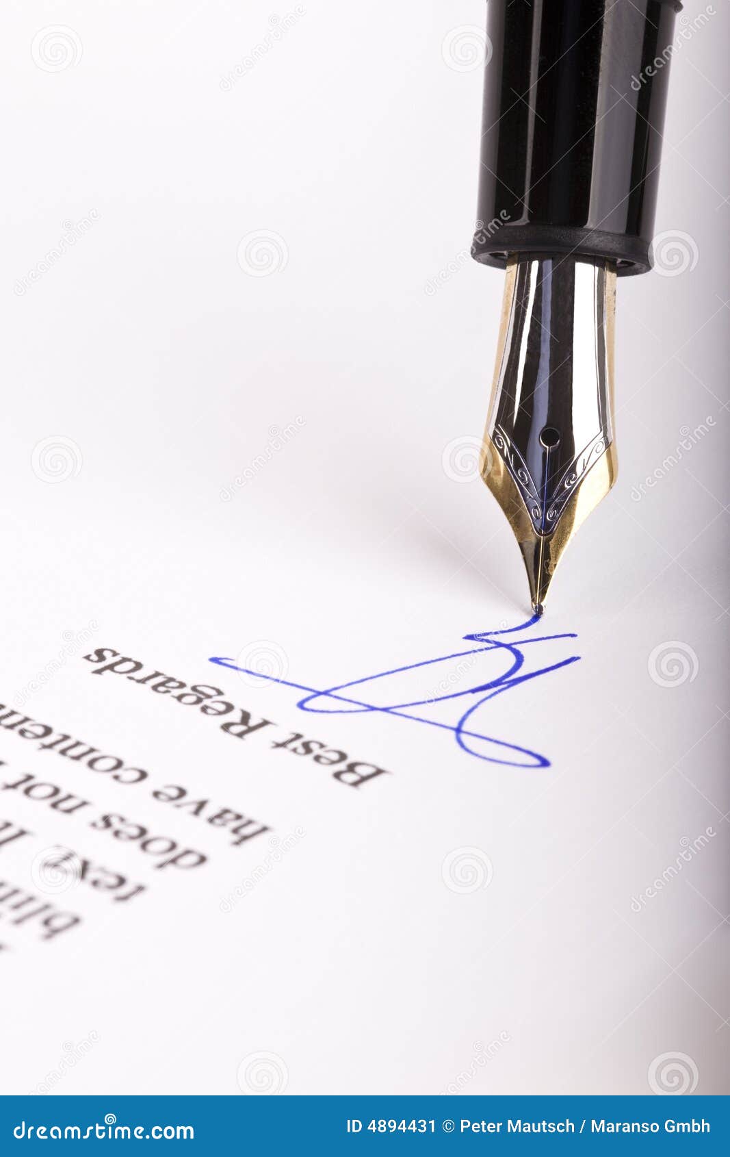 Signing Letter Royalty-Free Stock Photo | CartoonDealer.com #4894431