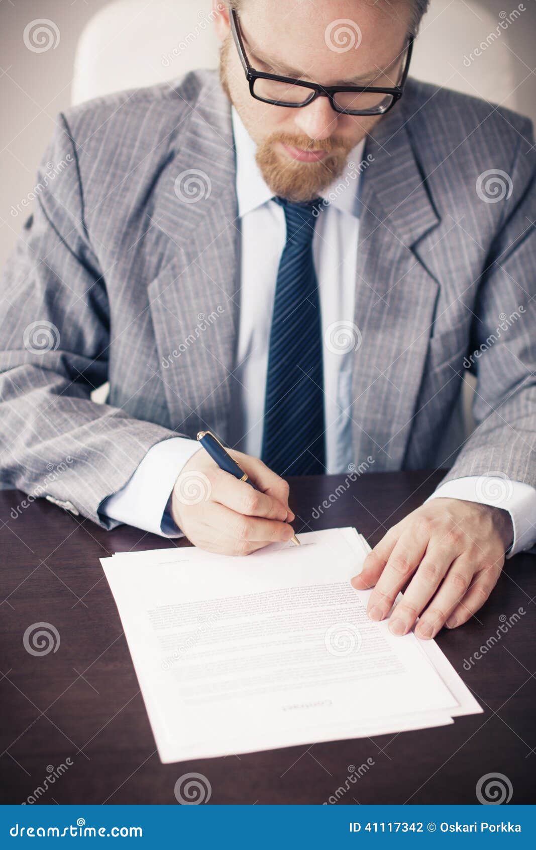 Signing stock photo. Image of agreement, sitting, signature - 41117342