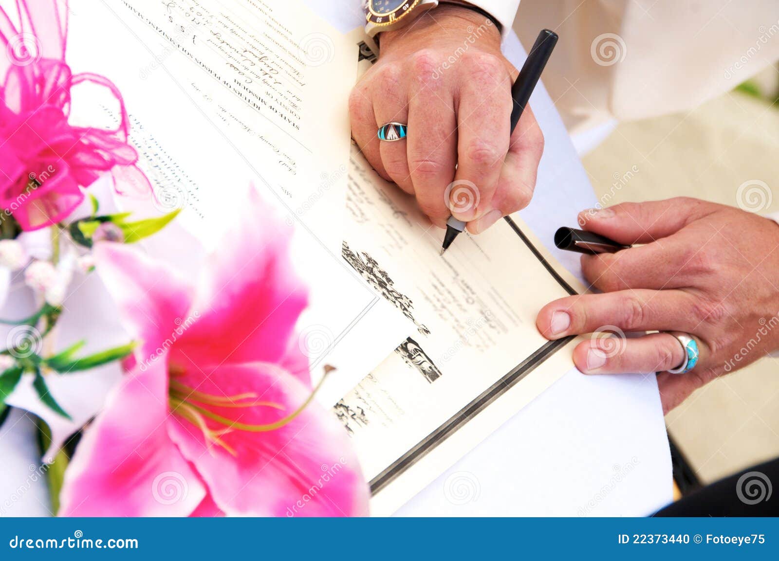 Signing the Marriage License Stock Photo - Image of wedding ...