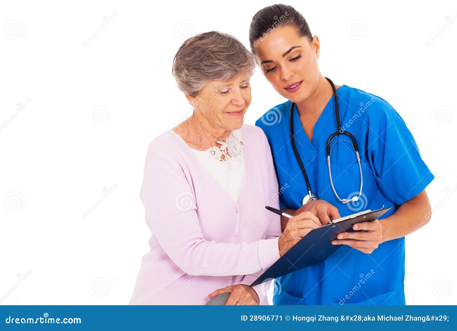 Signing medical form stock image. Image of caucasian - 28906771