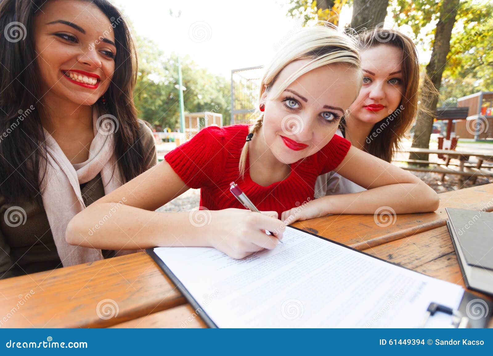 Signing the model release stock photo. Image of learner - 61449394