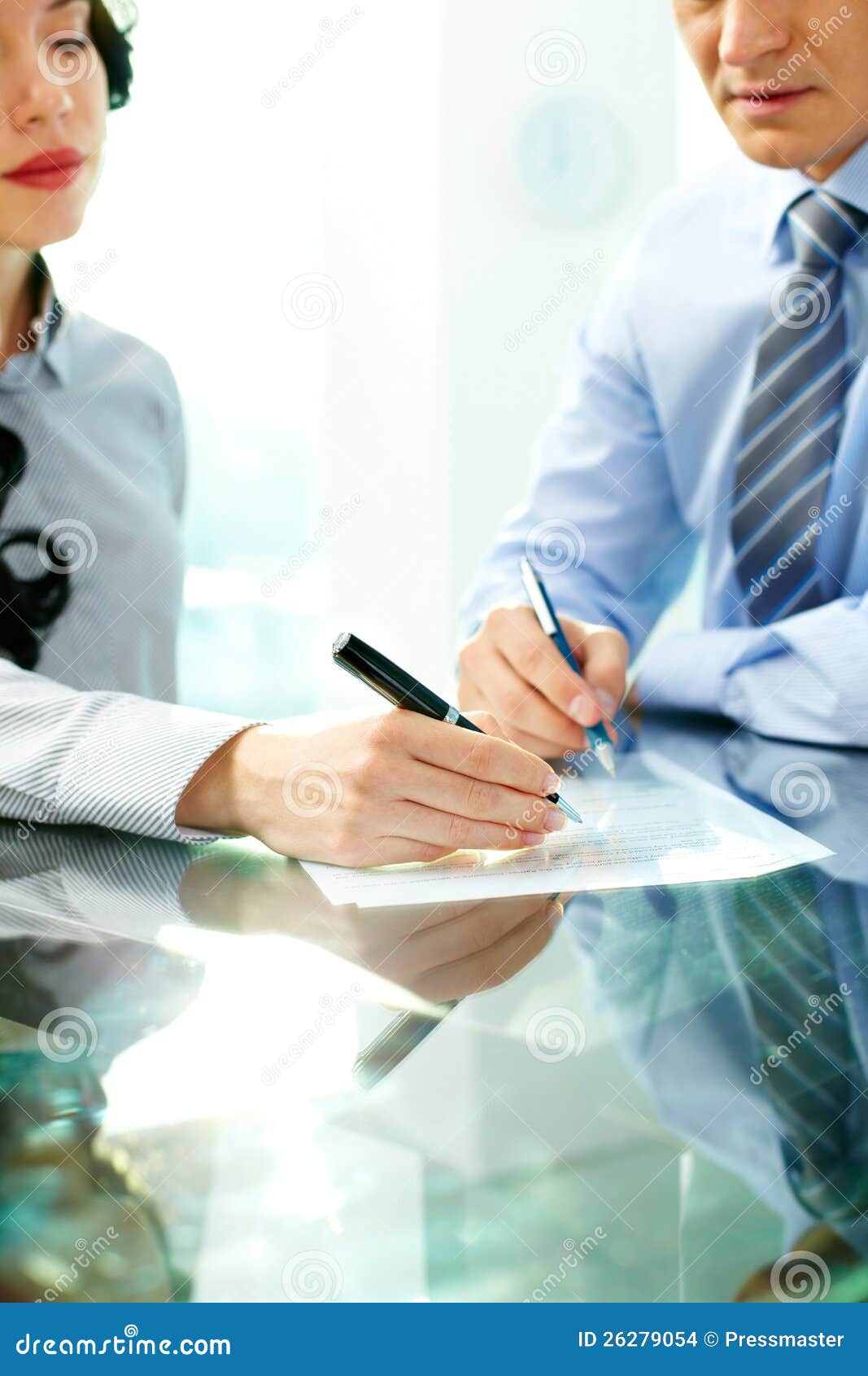Signing a paper stock photo. Image of arms, paper, colleague - 26279054