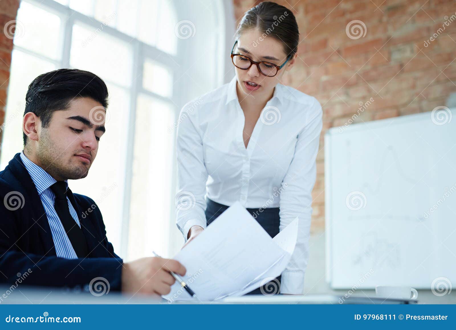 Signing papers stock image. Image of manager, contract - 97968111
