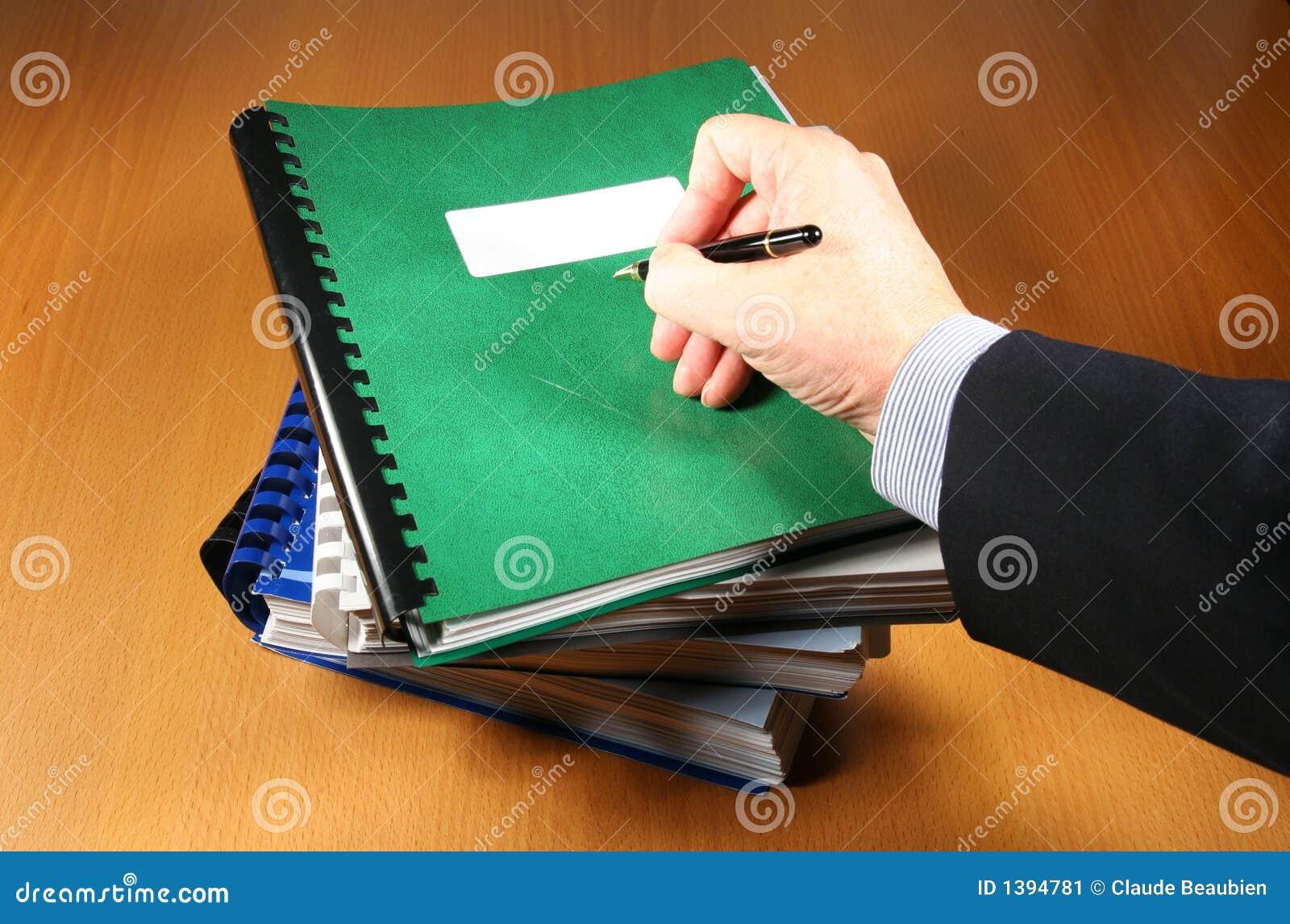 Signing a Report stock image. Image of write, office, business - 1394781