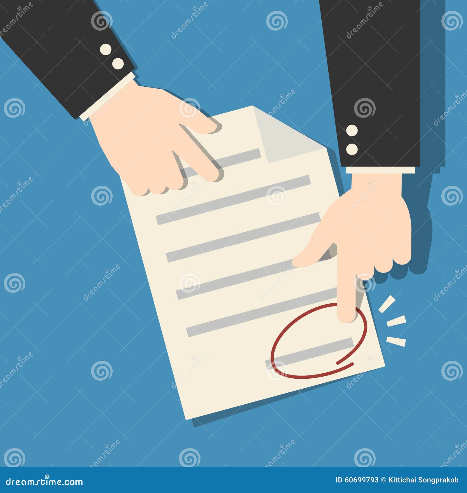 Signing Sign Contract Paper Document Stock Illustration - Illustration ...