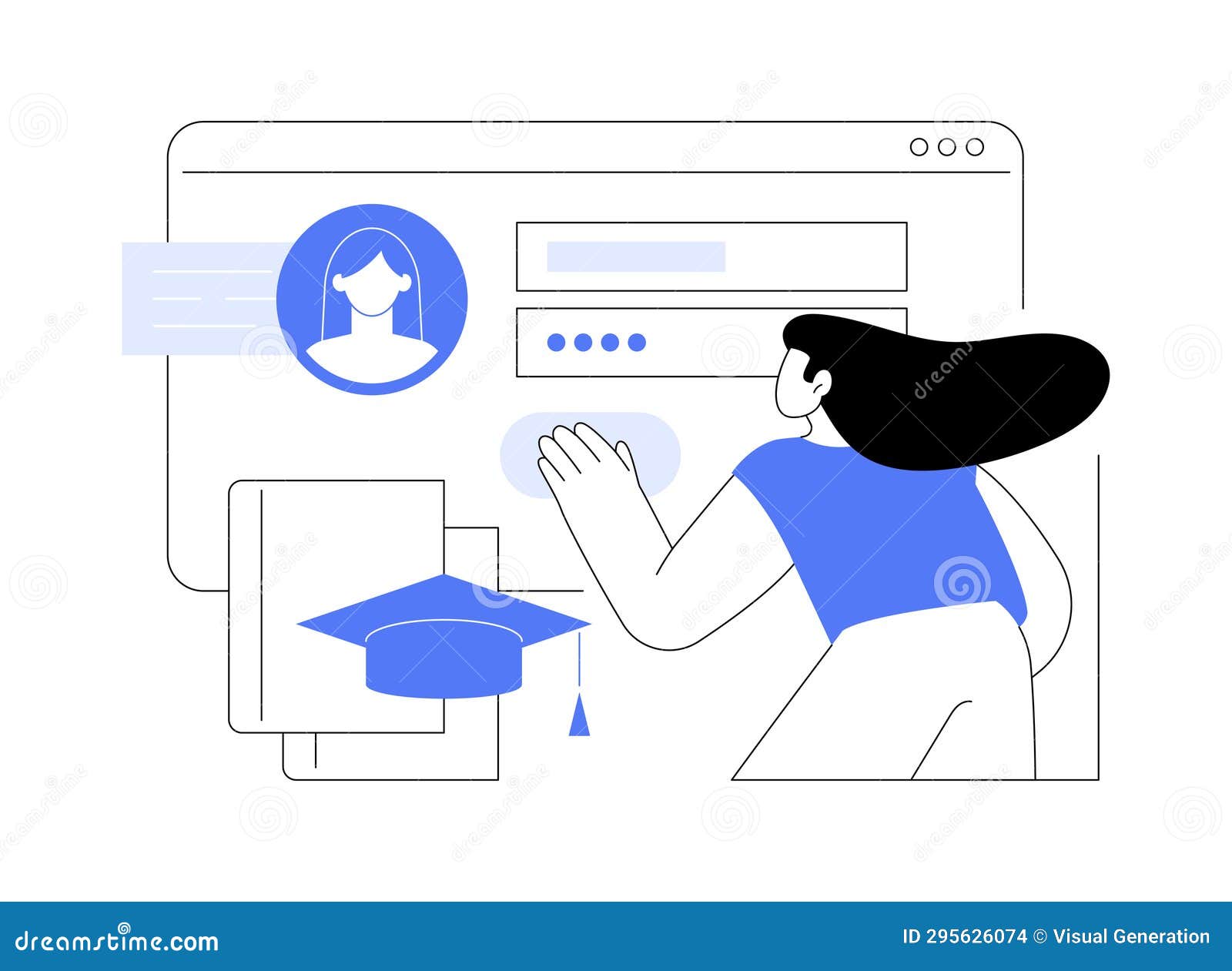 Signing Up for a Course Isolated Cartoon Vector Illustrations. Stock ...